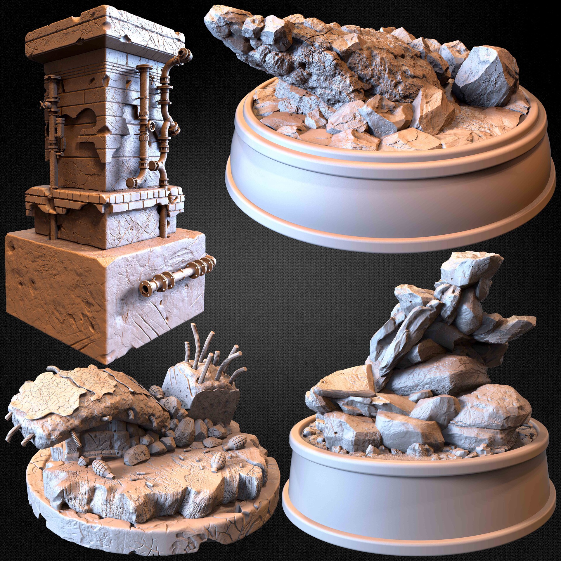 ArtStation - Pack Of 30 Bases Volume 01