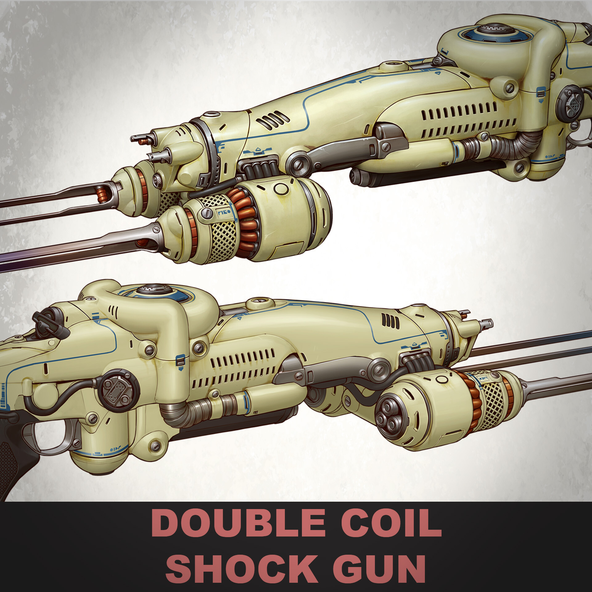 ArtStation - Double Coil Shock Gun