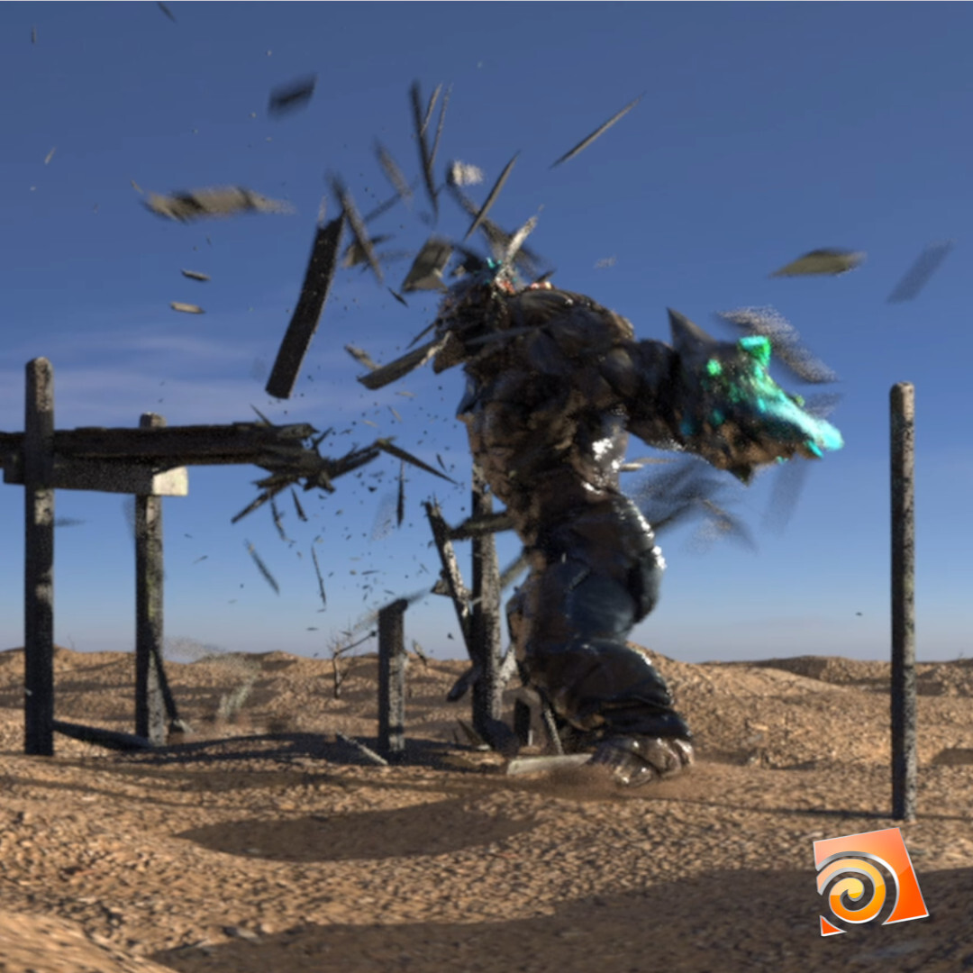 ArtStation - Wood Fracture Simulation in Houdini