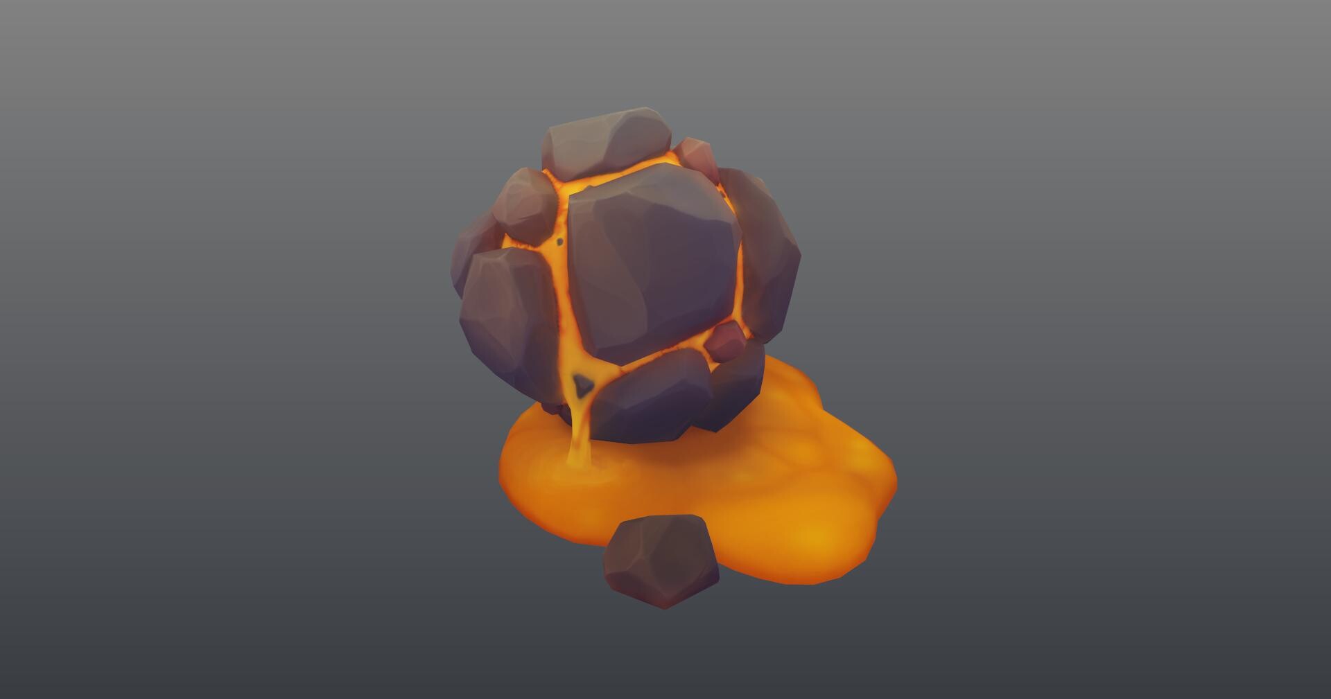 ArtStation - Stylized Lava Rock