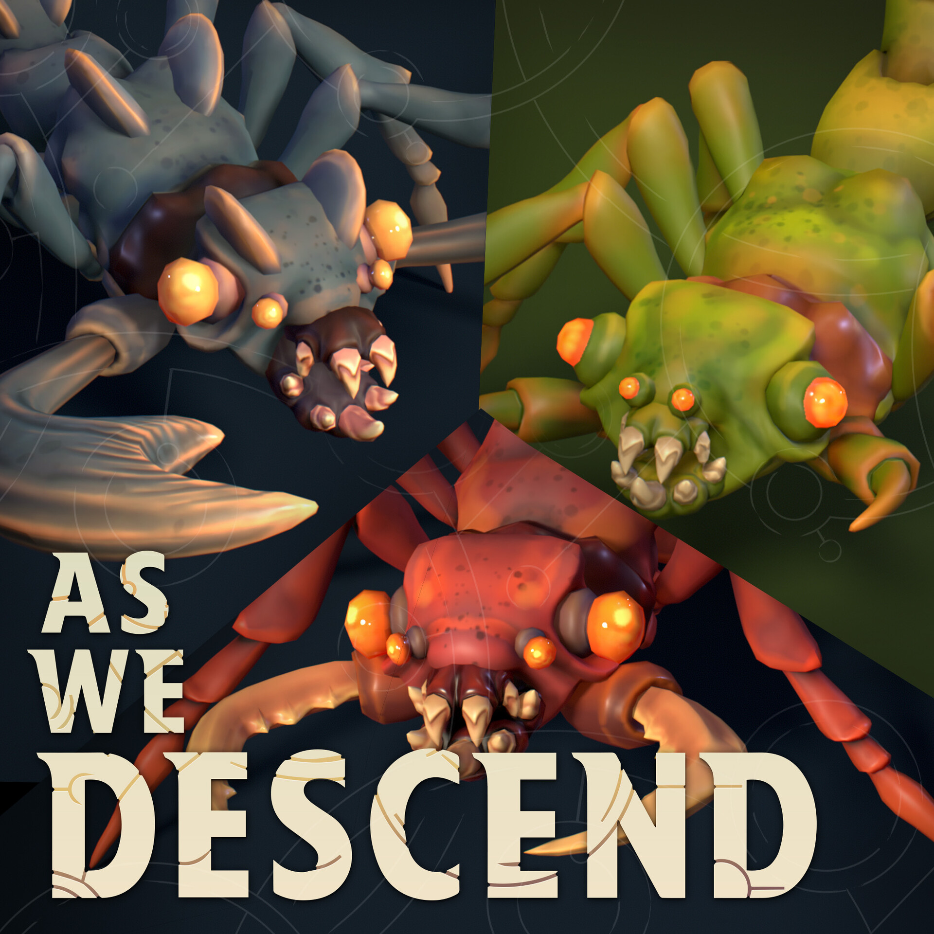 ArtStation - As We Descend - Skitterling, Dire Skitterling and Nymph