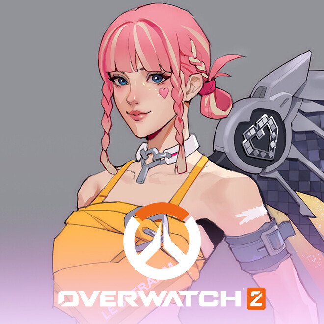 ArtStation - [Overwatch 2 x LE SSERAFIM] FEARLESS Mercy