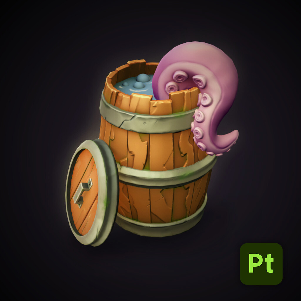 ArtStation - Game Ready Stylized Barrel