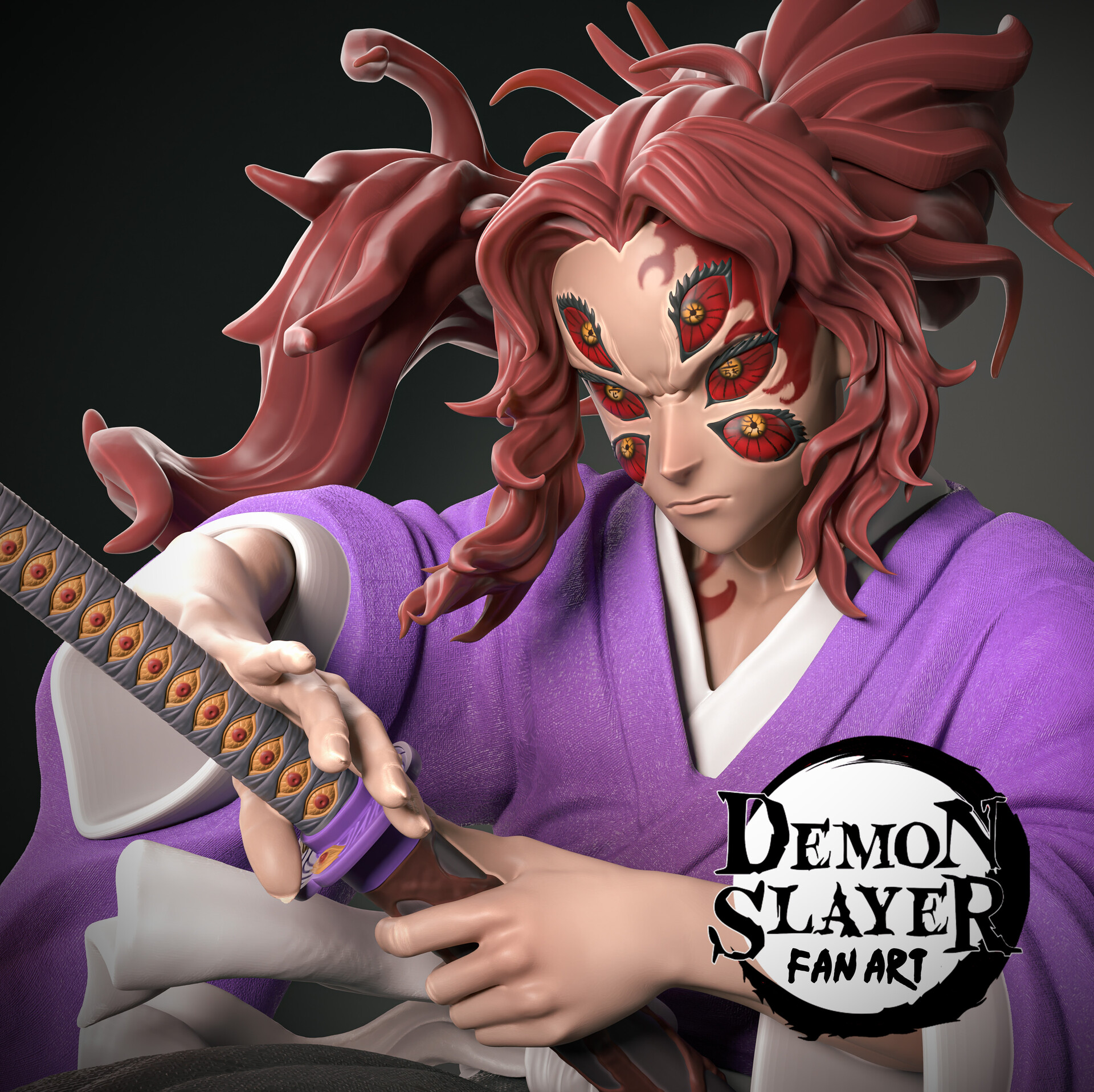 ArtStation - KOKUSHIBO -DEMON SLAYER FAN ART