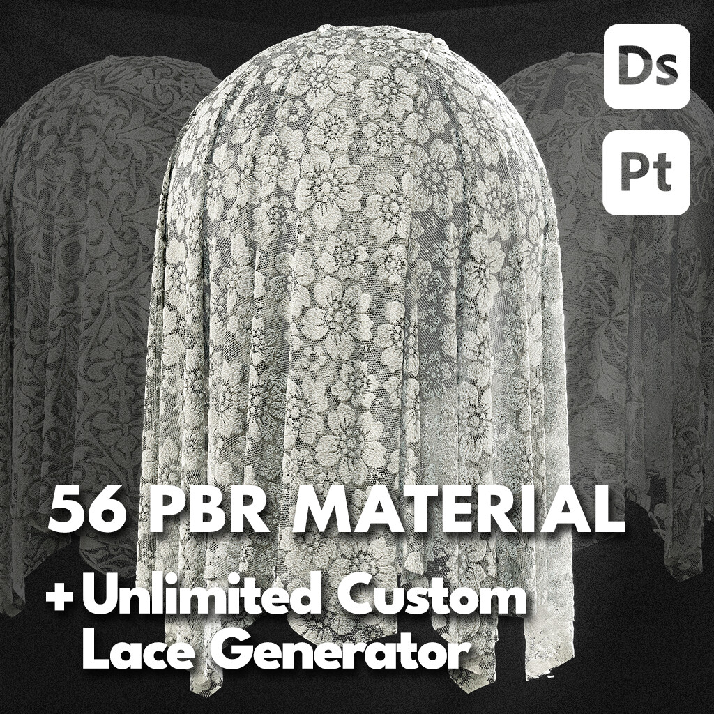 ArtStation - Victorian & Gothic Lace Pack – 56 PBR Materials + 4K ...