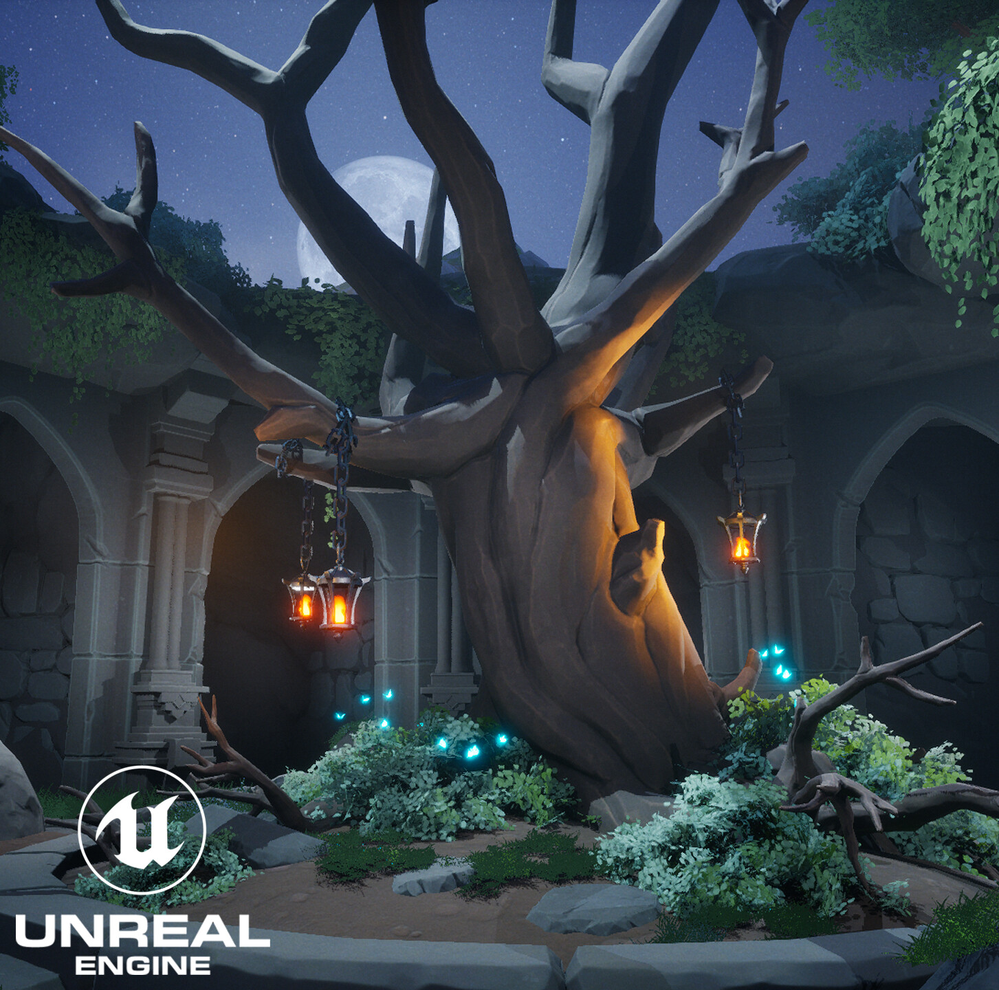 ArtStation - [Stylized] Dungeon & Tree
