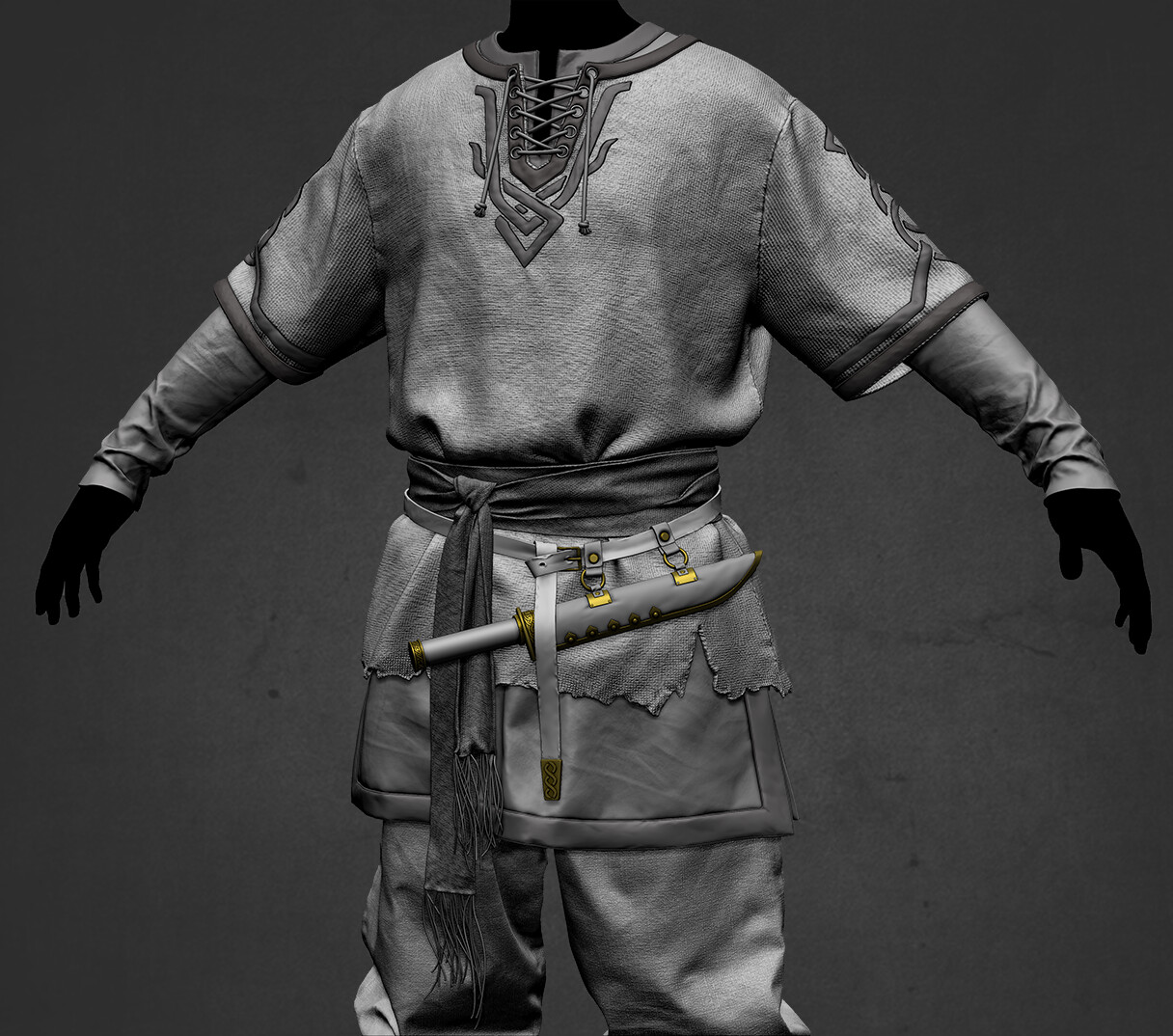 ArtStation - Medieval cloth study