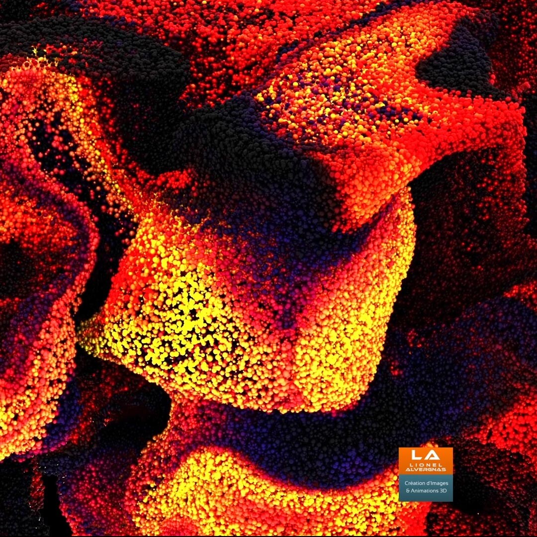 ArtStation - Abstract Particles moving in Slow Motion - Houdini simulation