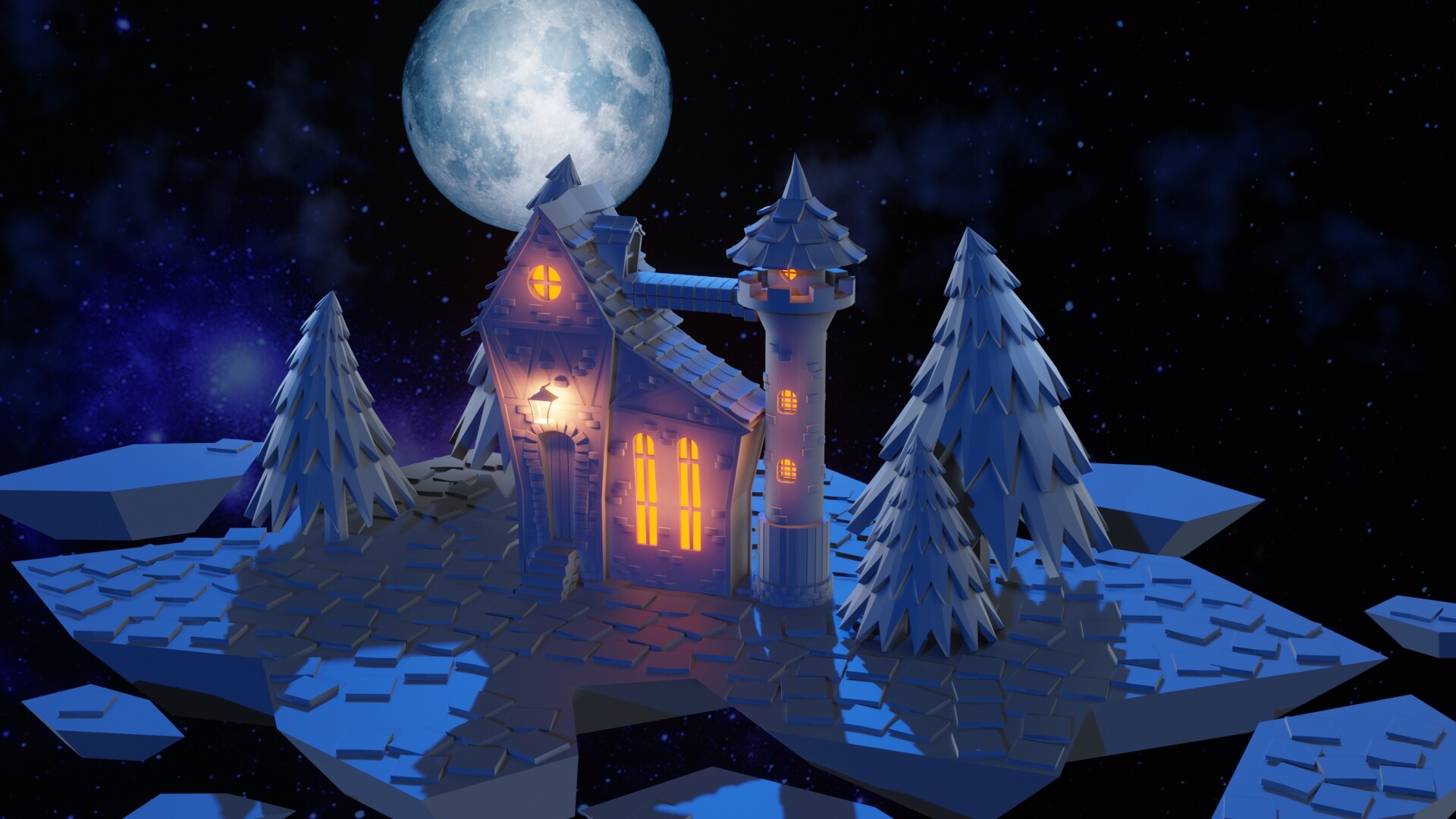 ArtStation - Brokilon: First Sky stage | (by tutorial)