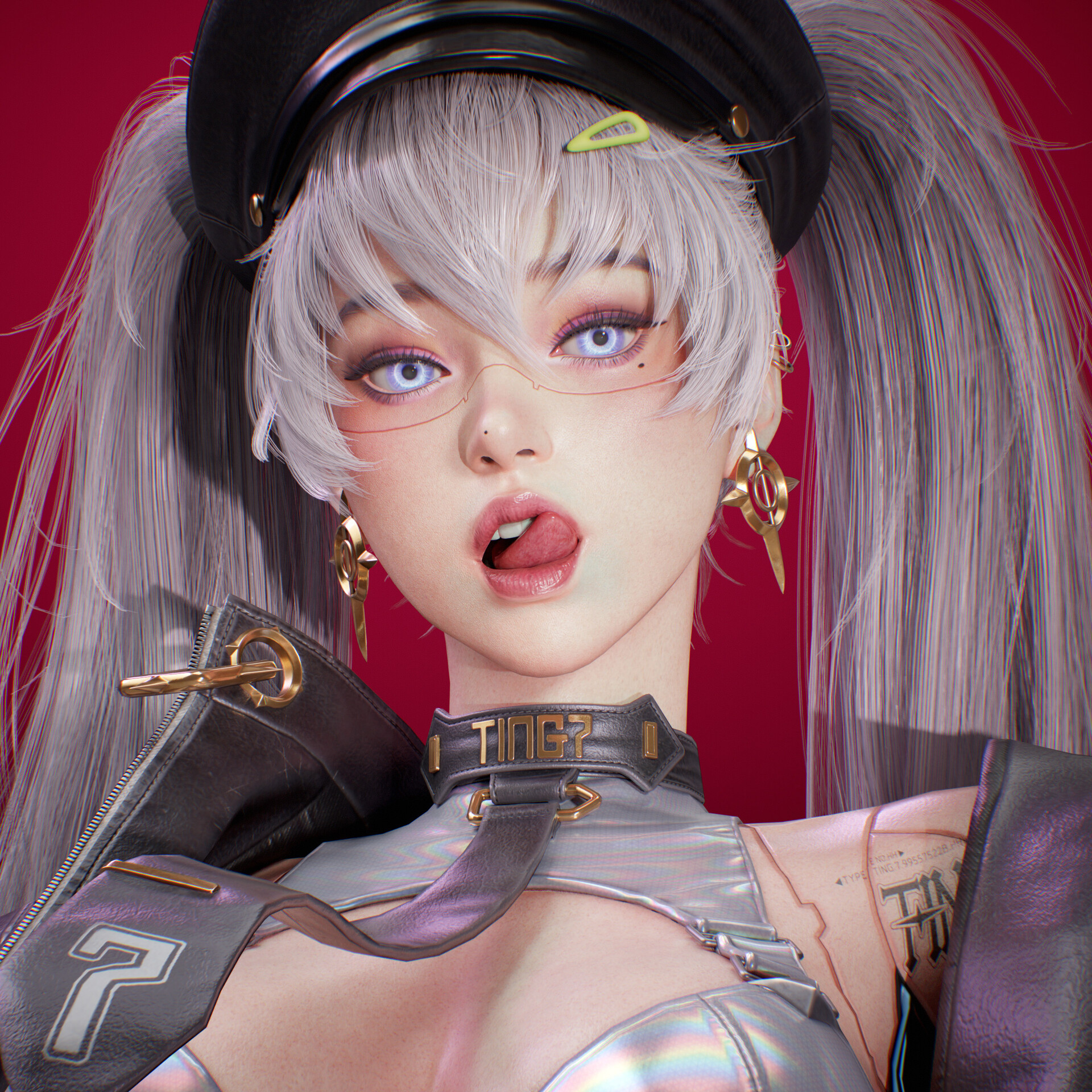 ArtStation - Dual-wielding violent female police officer