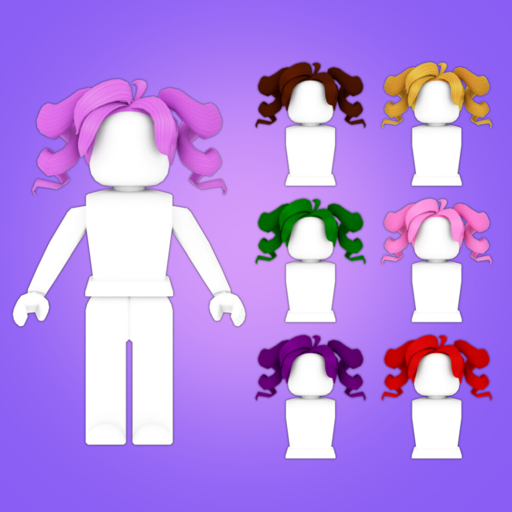 ArtStation - Roblox UGC Curled Twintails