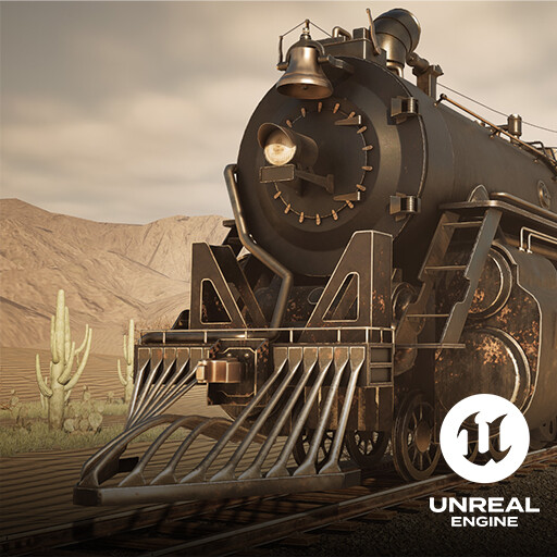 ArtStation - Steam Train - Game Ready Asset