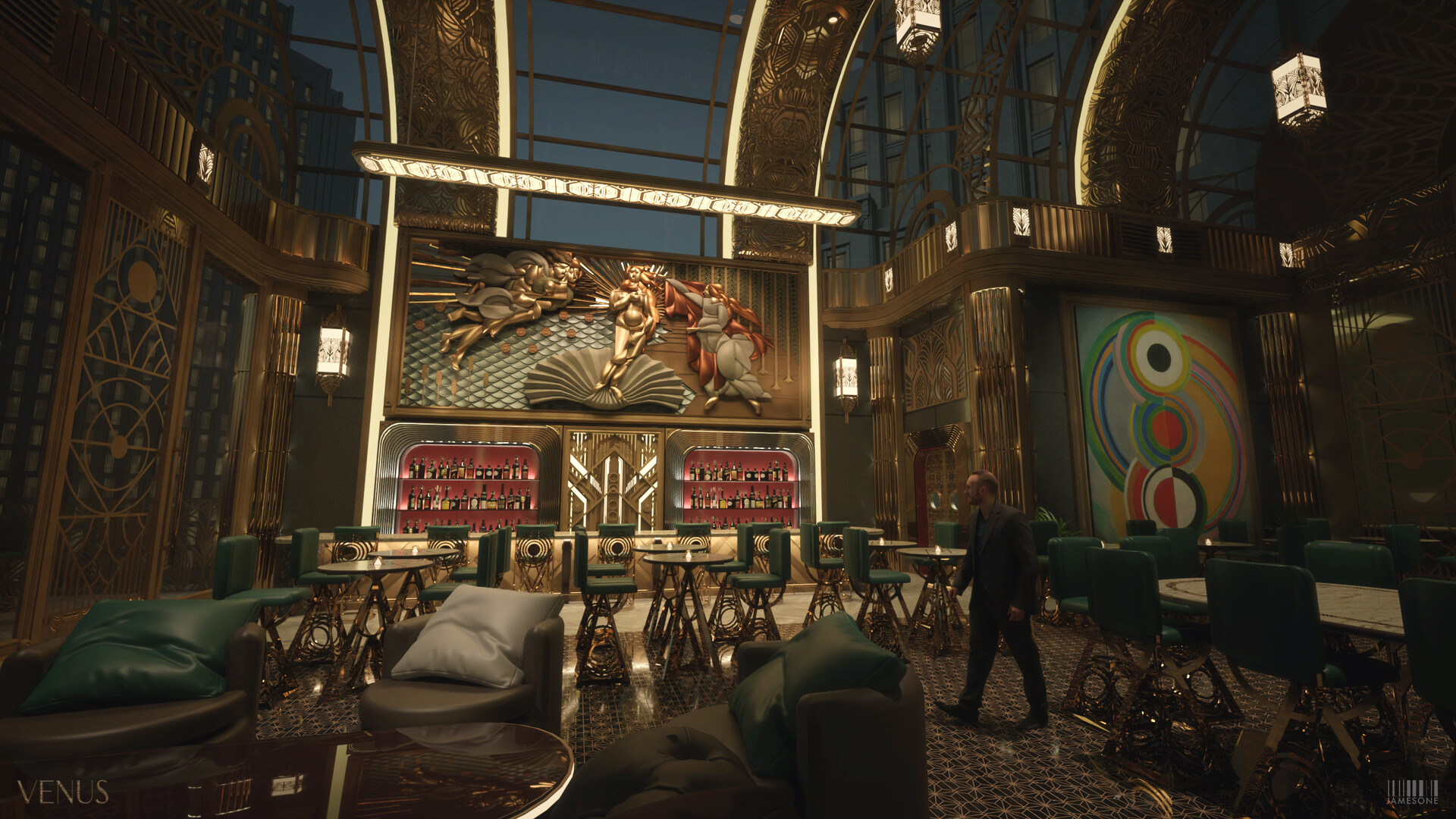 ArtStation - VENUS LOUNGE / Concept Art / Interior Design / 2022