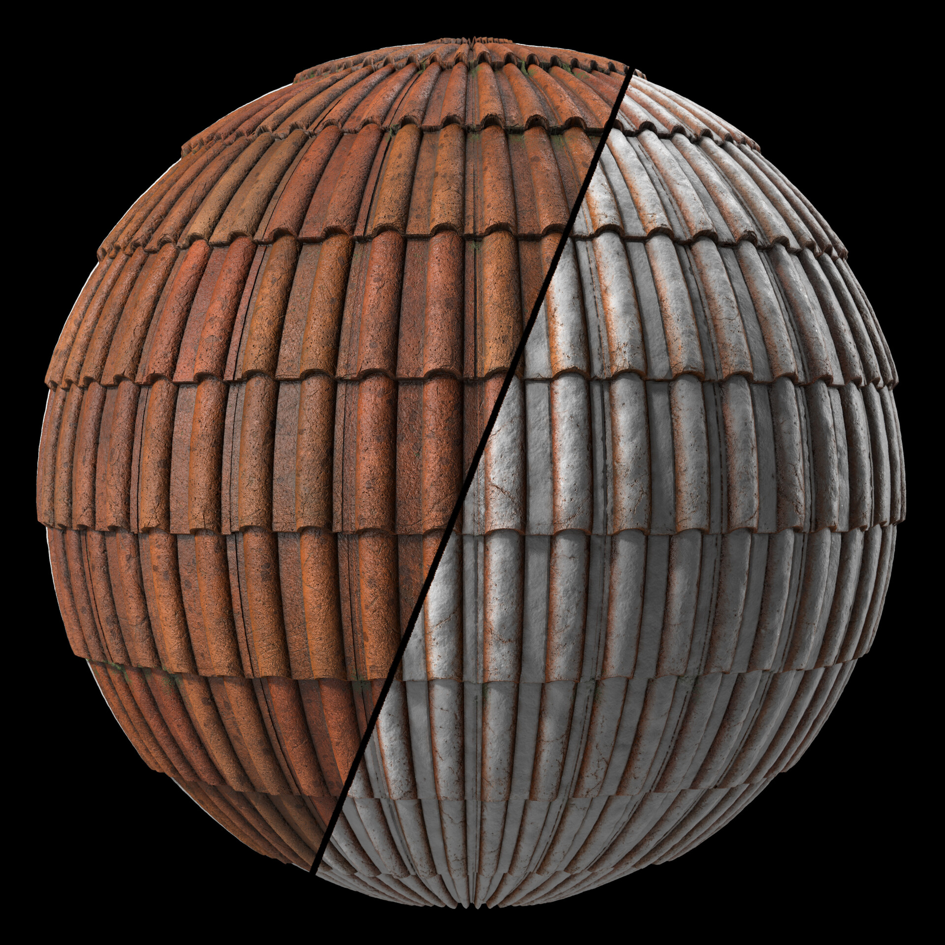 ArtStation - Roof Tile Materials 132- Roofing Tile By Snow | Sbsar ...