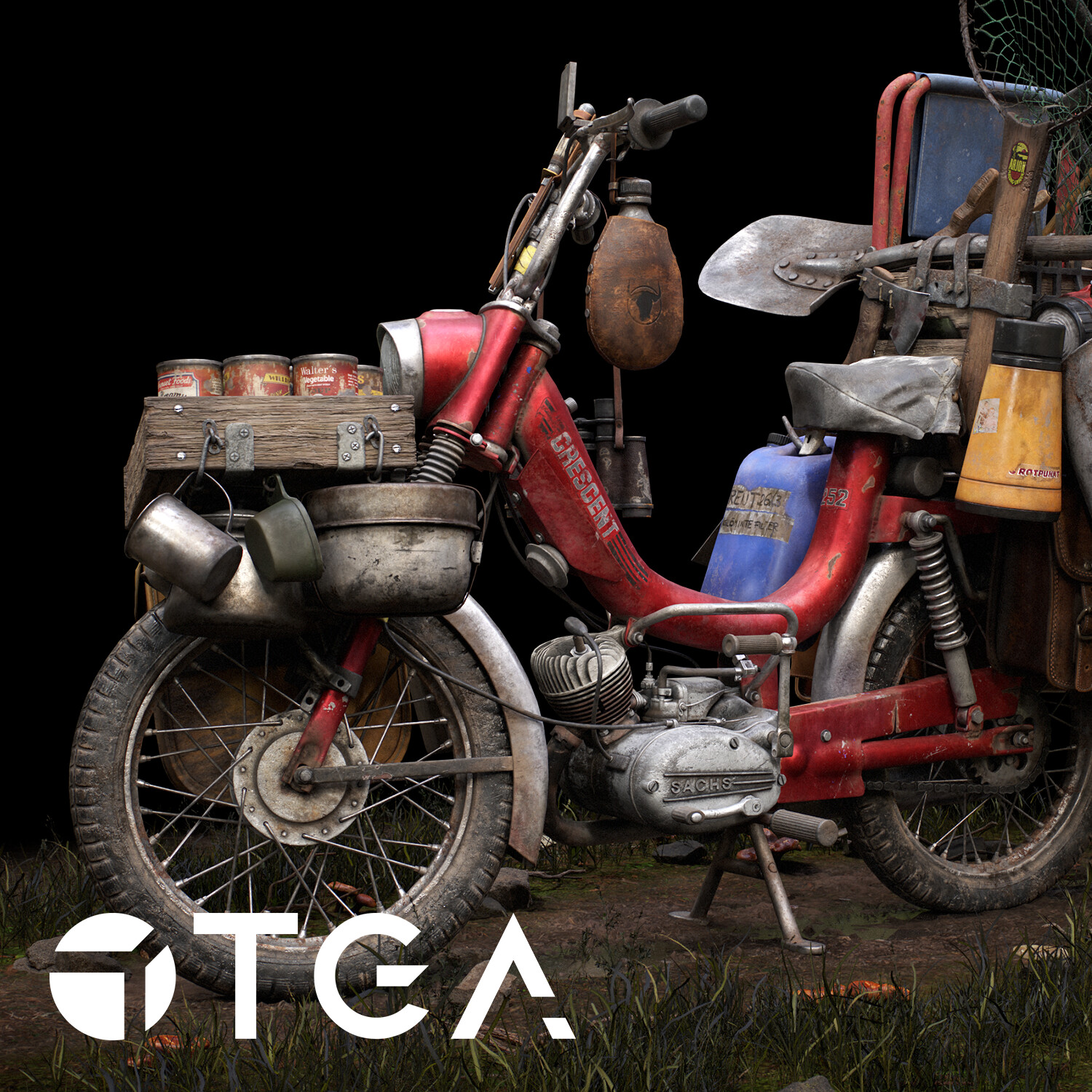 ArtStation - Cresent Compact 1252 - Survival Moped - The Game Assembly