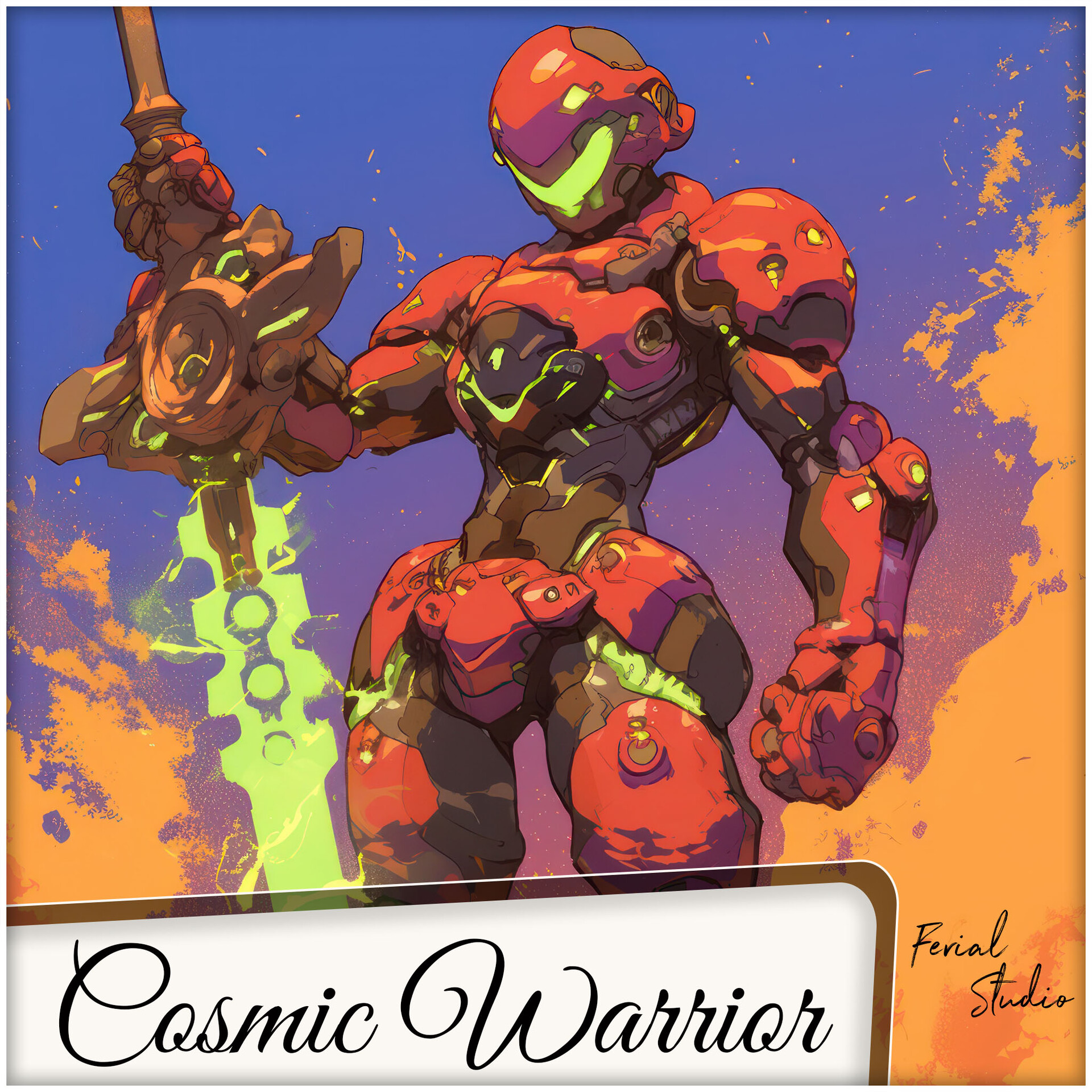 ArtStation - 🔹250 Cosmic Warrior - Cartoon Character Reference Image ...