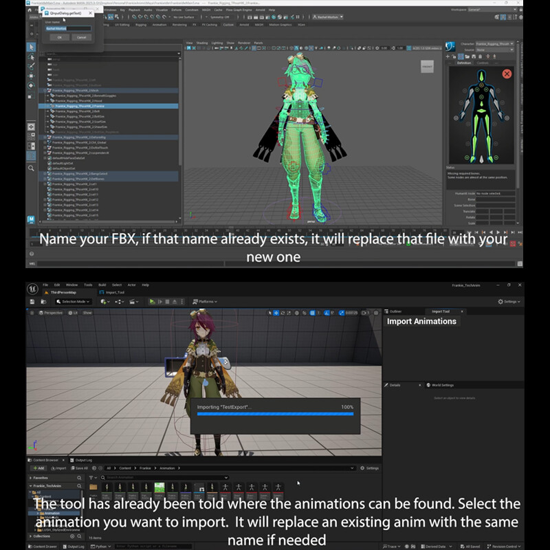ArtStation - Export from Maya and Import into Unreal Engine Python tool