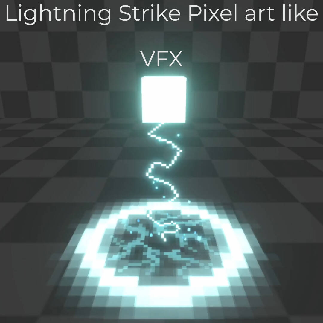 ArtStation - Lightning Strike Pixel art like VFX