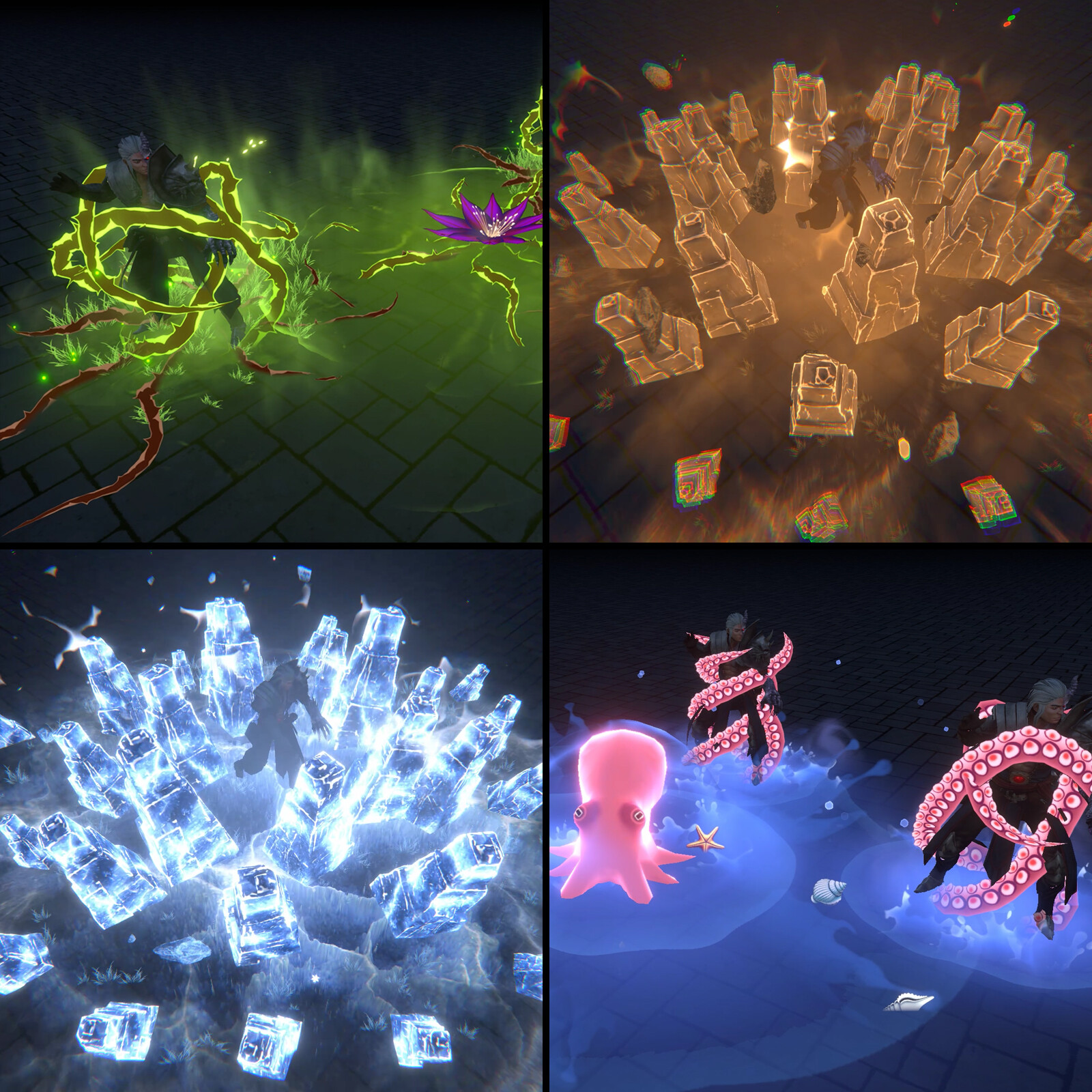 ArtStation - I invented a new technique for VFX. Octopus squeeze and vine cage, ice and sand ...