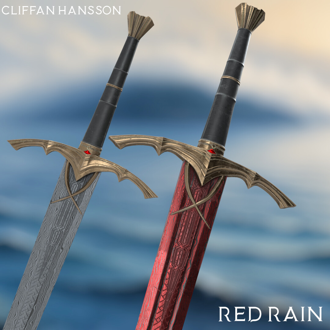 ArtStation - Red Rain Valyrian Steel Sword (Drumm Version)