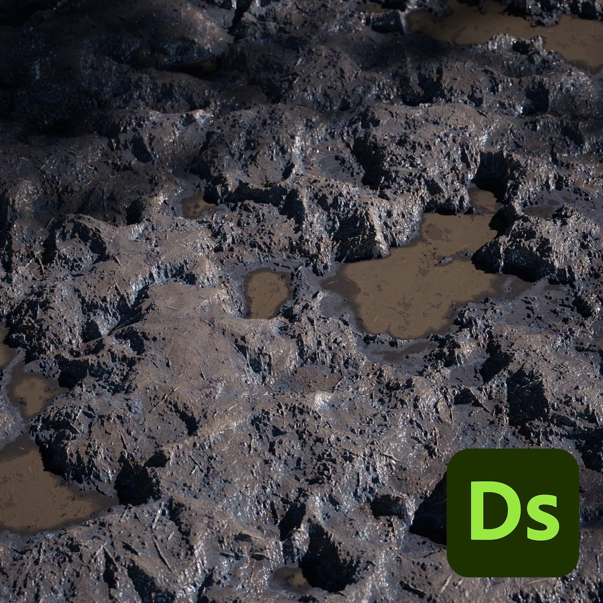 ArtStation - Mud | Material Study