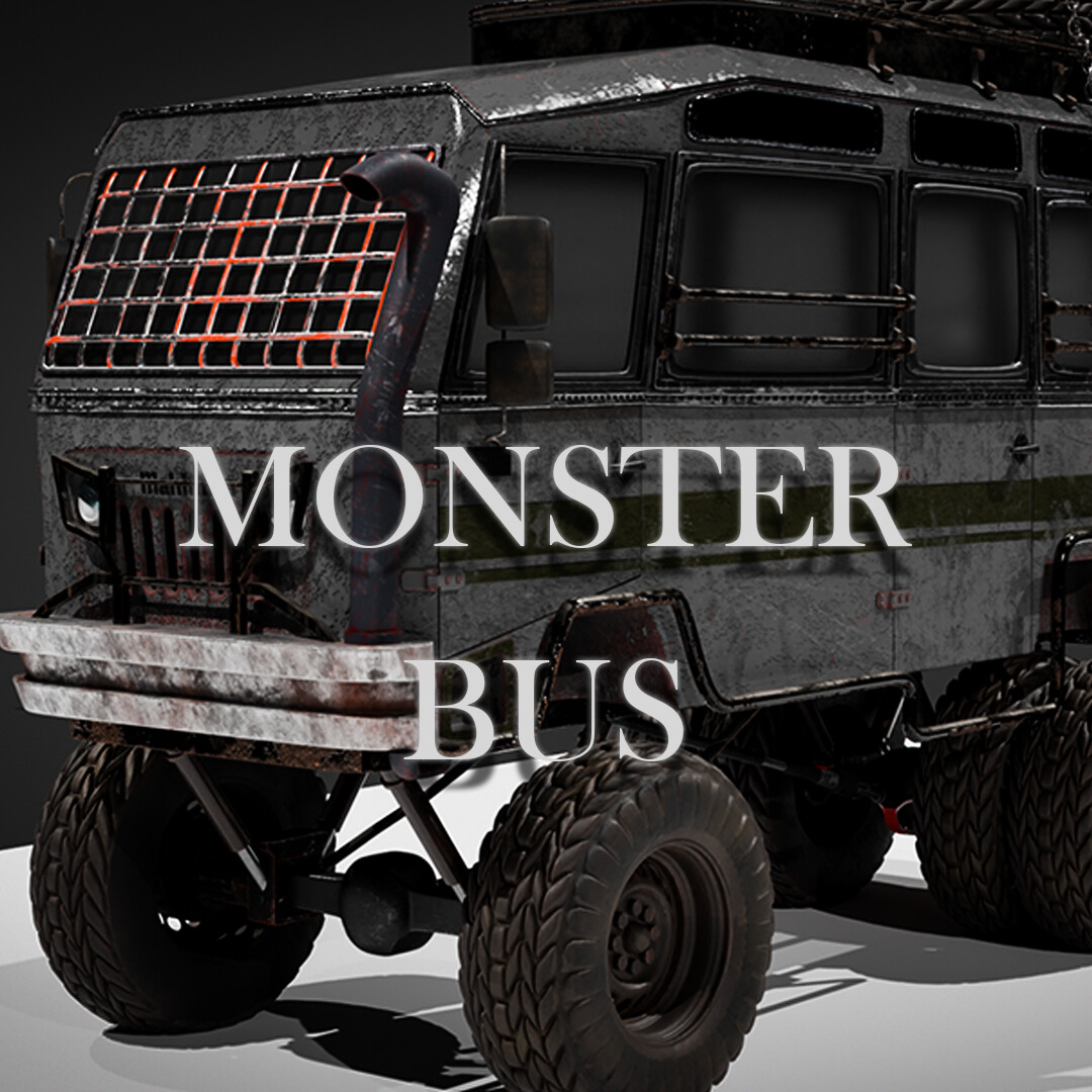 ArtStation - monster bus 3d model