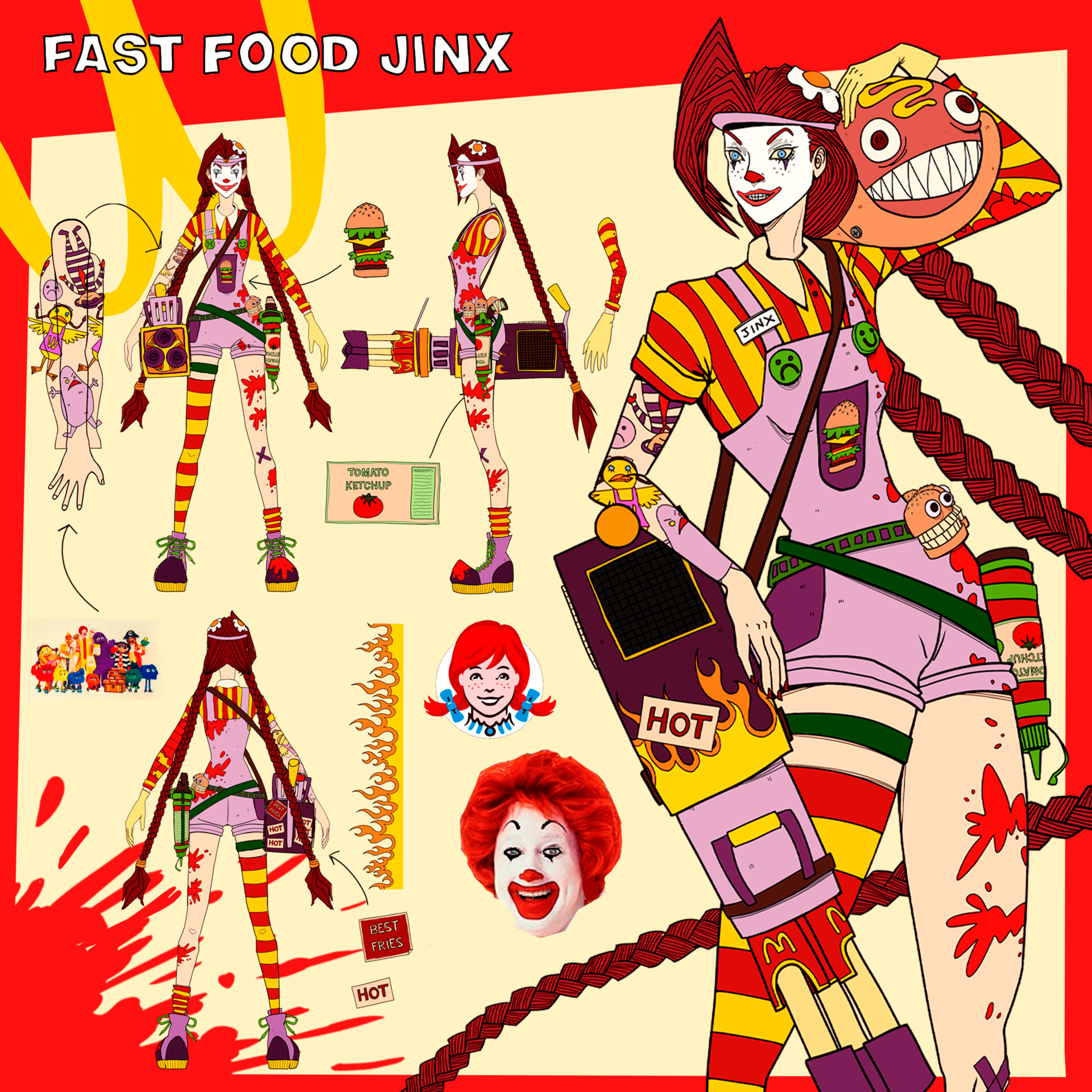 ArtStation - FAST FOOD JINX! - League of Legends Fanart