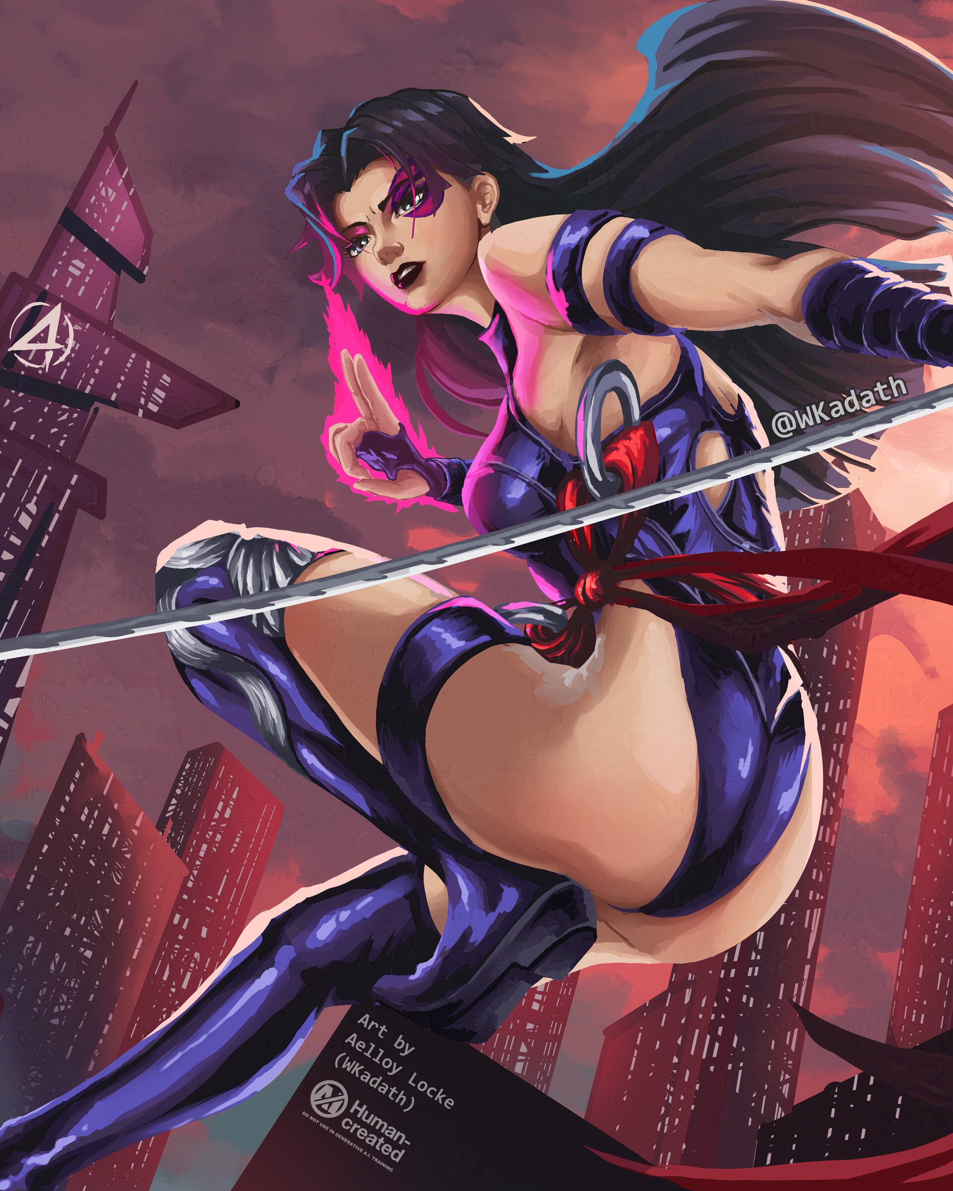 ArtStation - Psylocke by Aelloy Locke