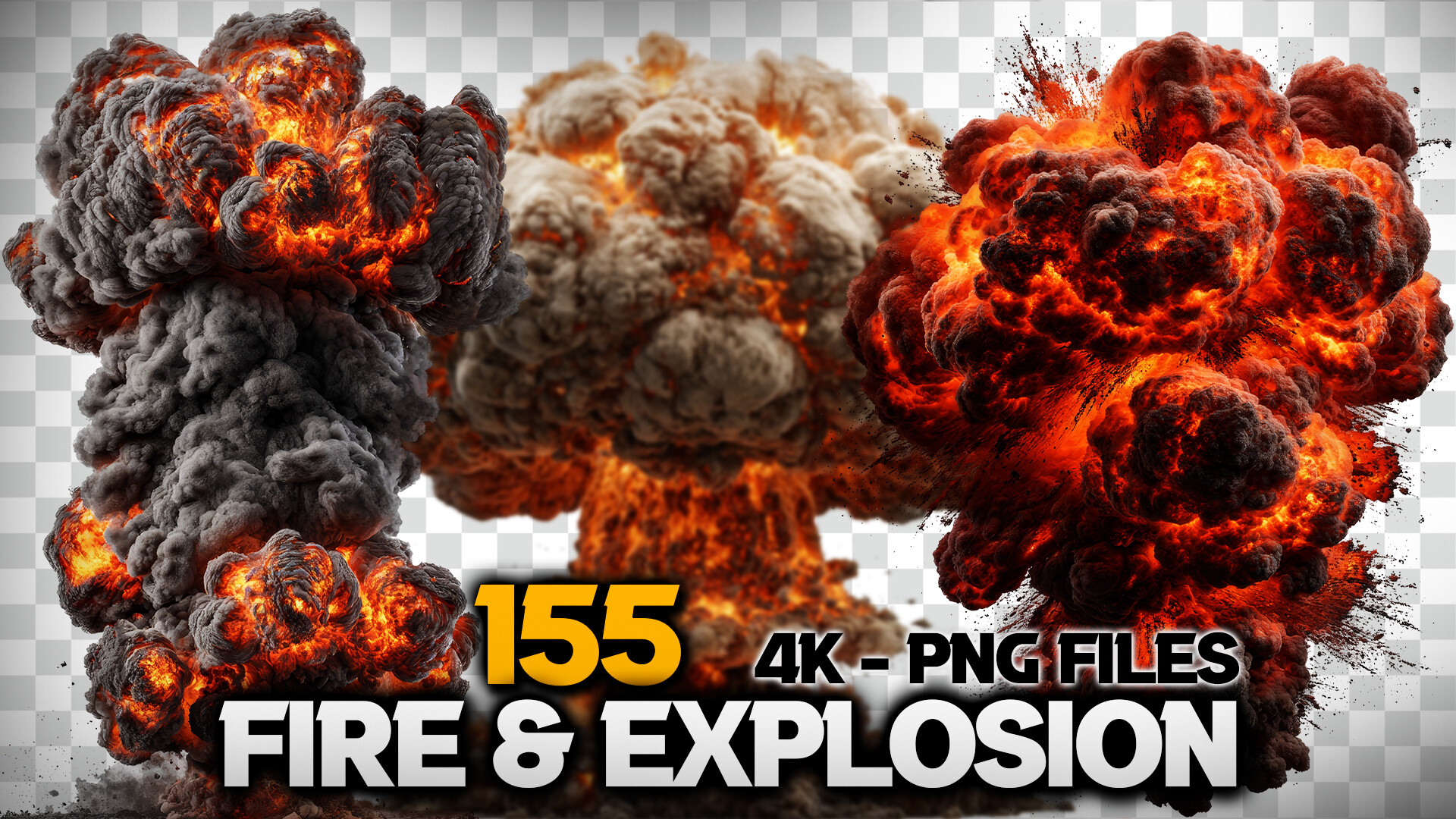ArtStation - Fire & Explosion PNG Pack + Transparent Files - 4k High ...
