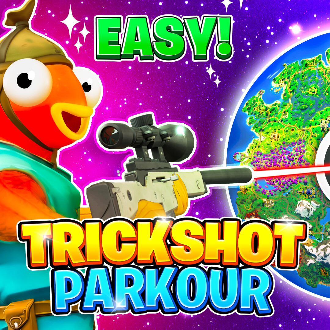 ArtStation - Fortnite Thumbnail - Galaxy TrickShot Parkour