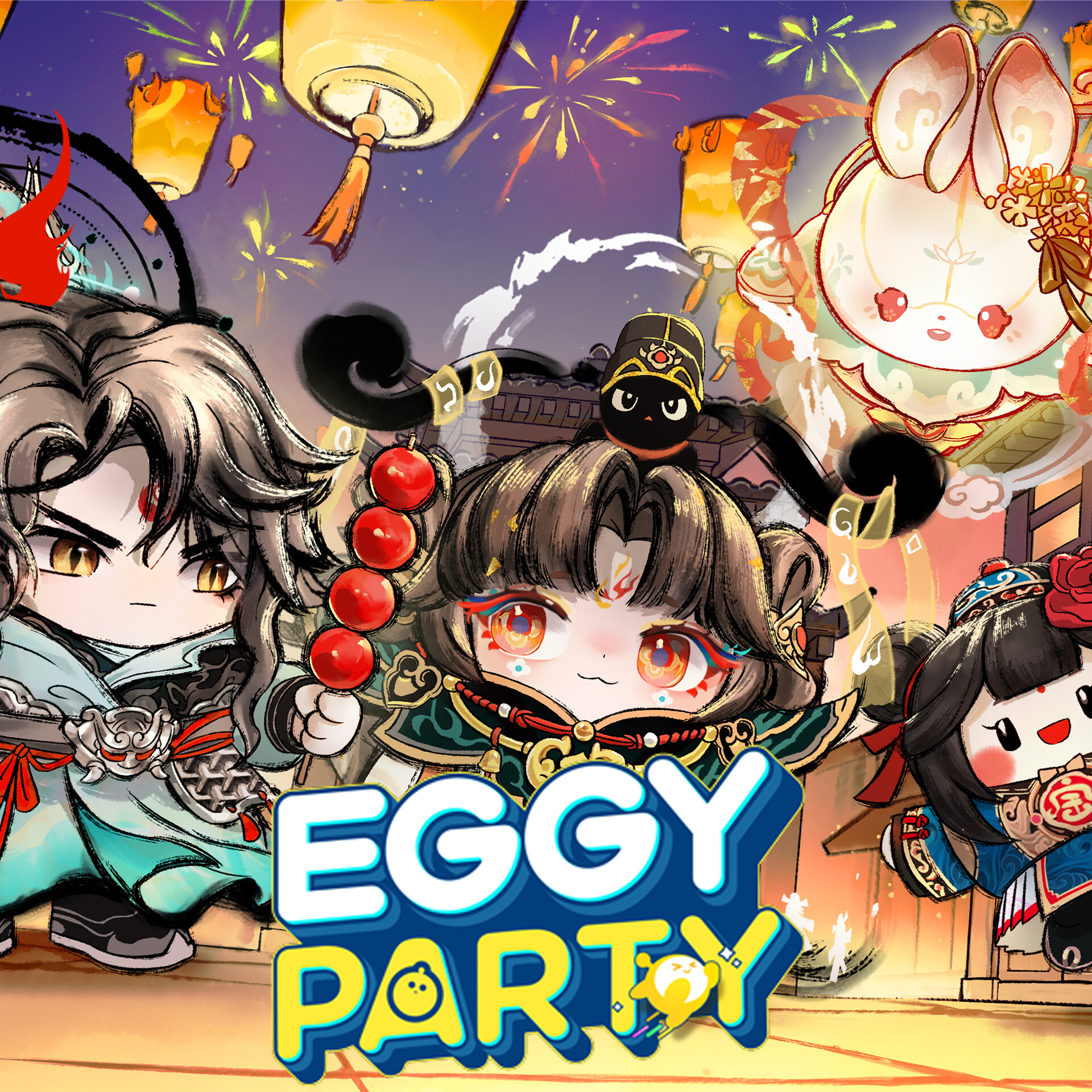 ArtStation - 《Eggy Party》-Ink Q version of the beauty illustration ...