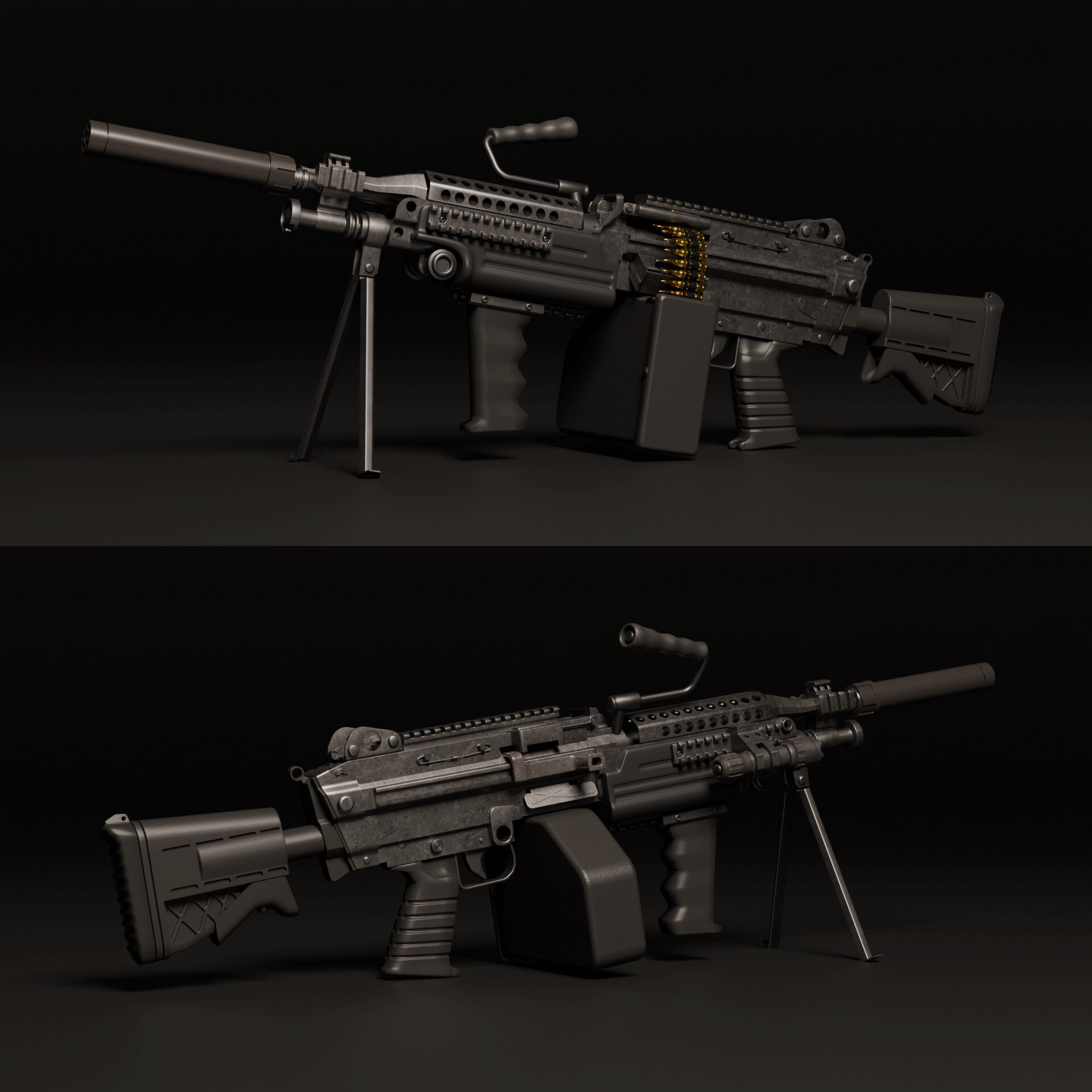ArtStation - M249 SAW Light Machine Gun