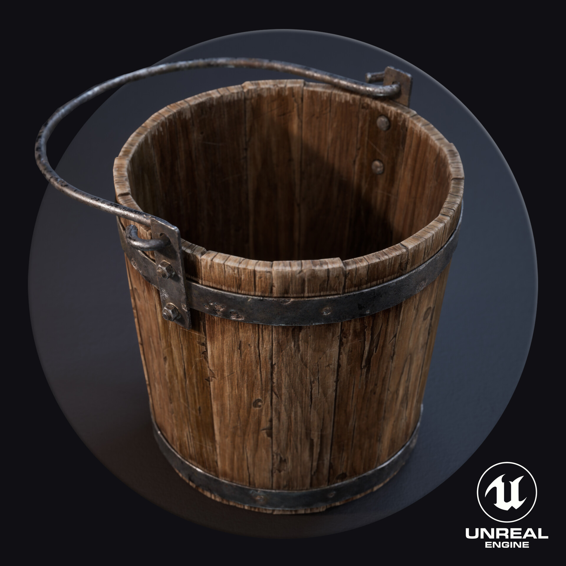 ArtStation - Wooden Bucket