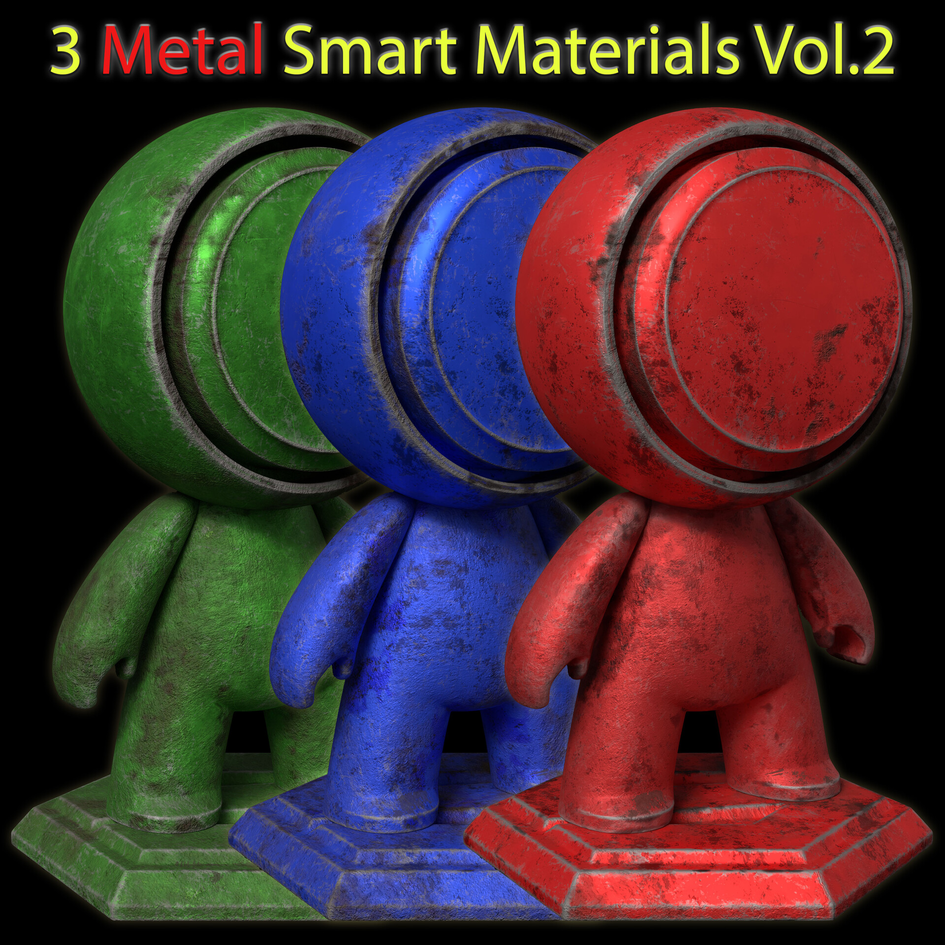 ArtStation - Smart Materials 05- Metal Damaged Materials for Substance ...