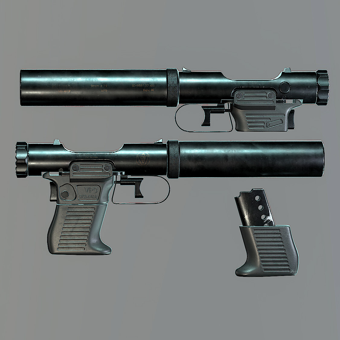 ArtStation - VP9 Silenced Pistol