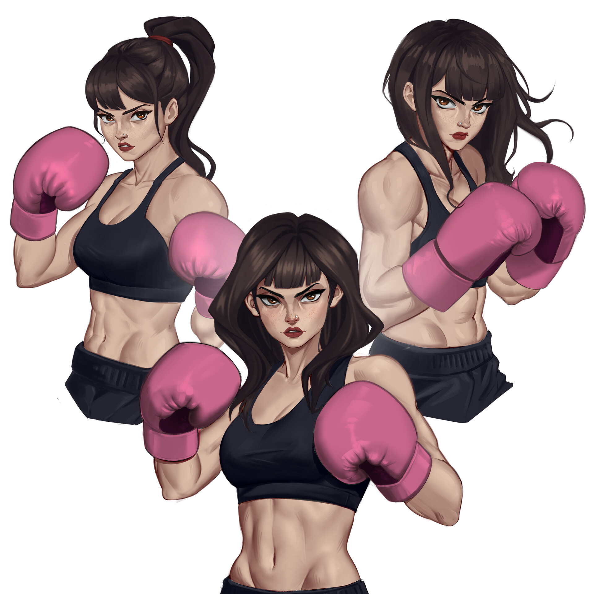 ArtStation - Boxing Girl Studies