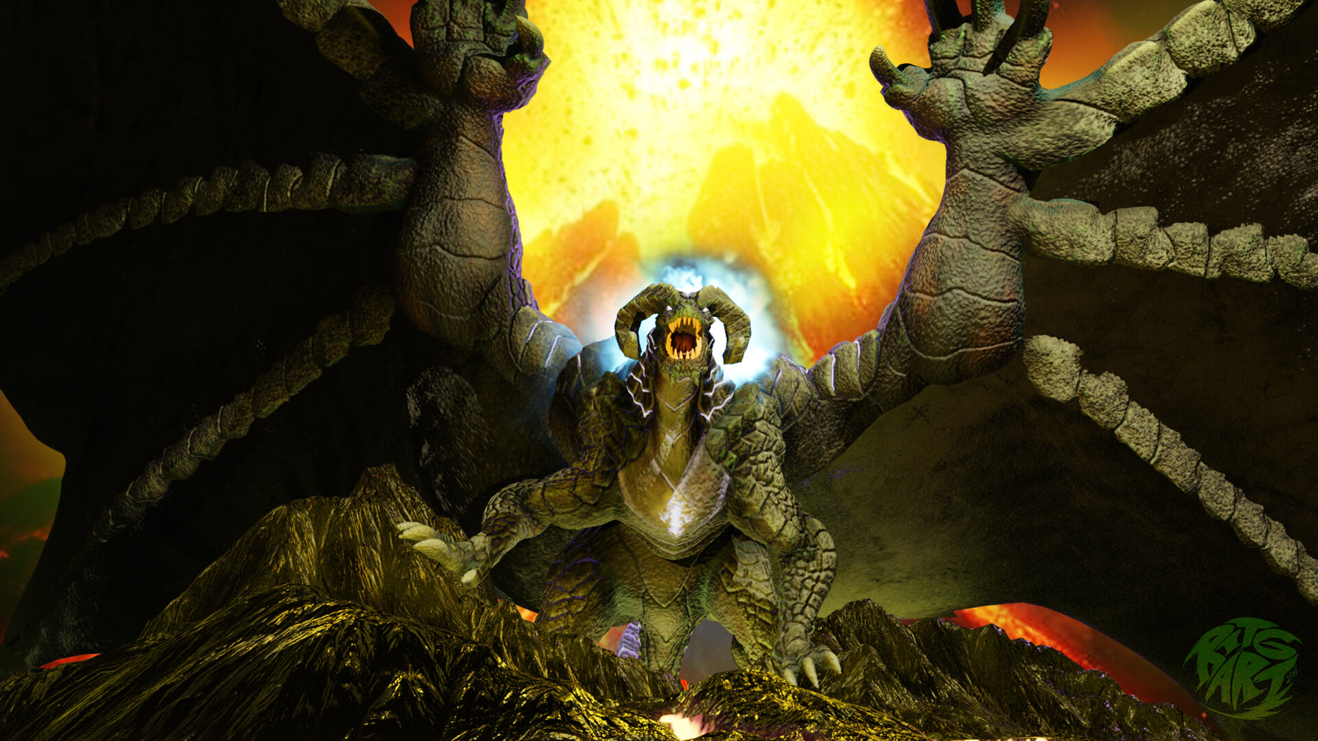 ArtStation - Ablaze! "The Azure Death" Balkaizer