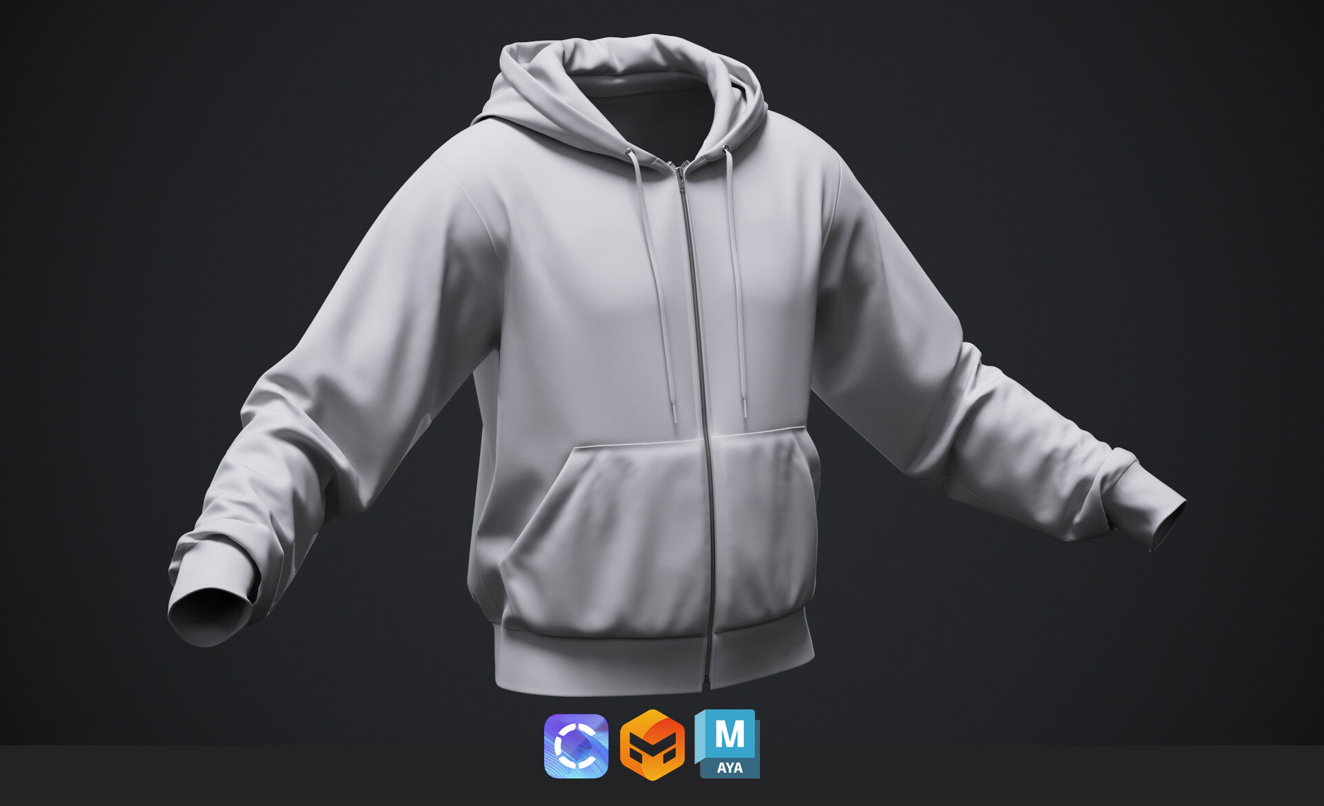 ArtStation - Hoodie Clo/MD and Maya remesh geo(digi double ready ...