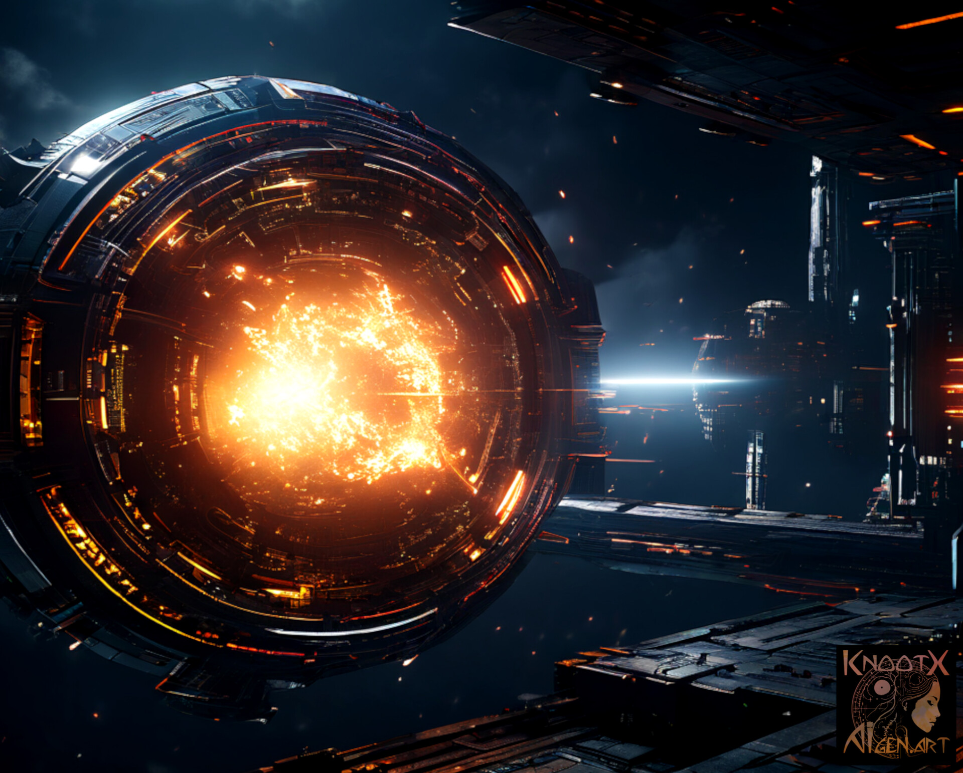 ArtStation - Dyson Sphere Futuristic Projection