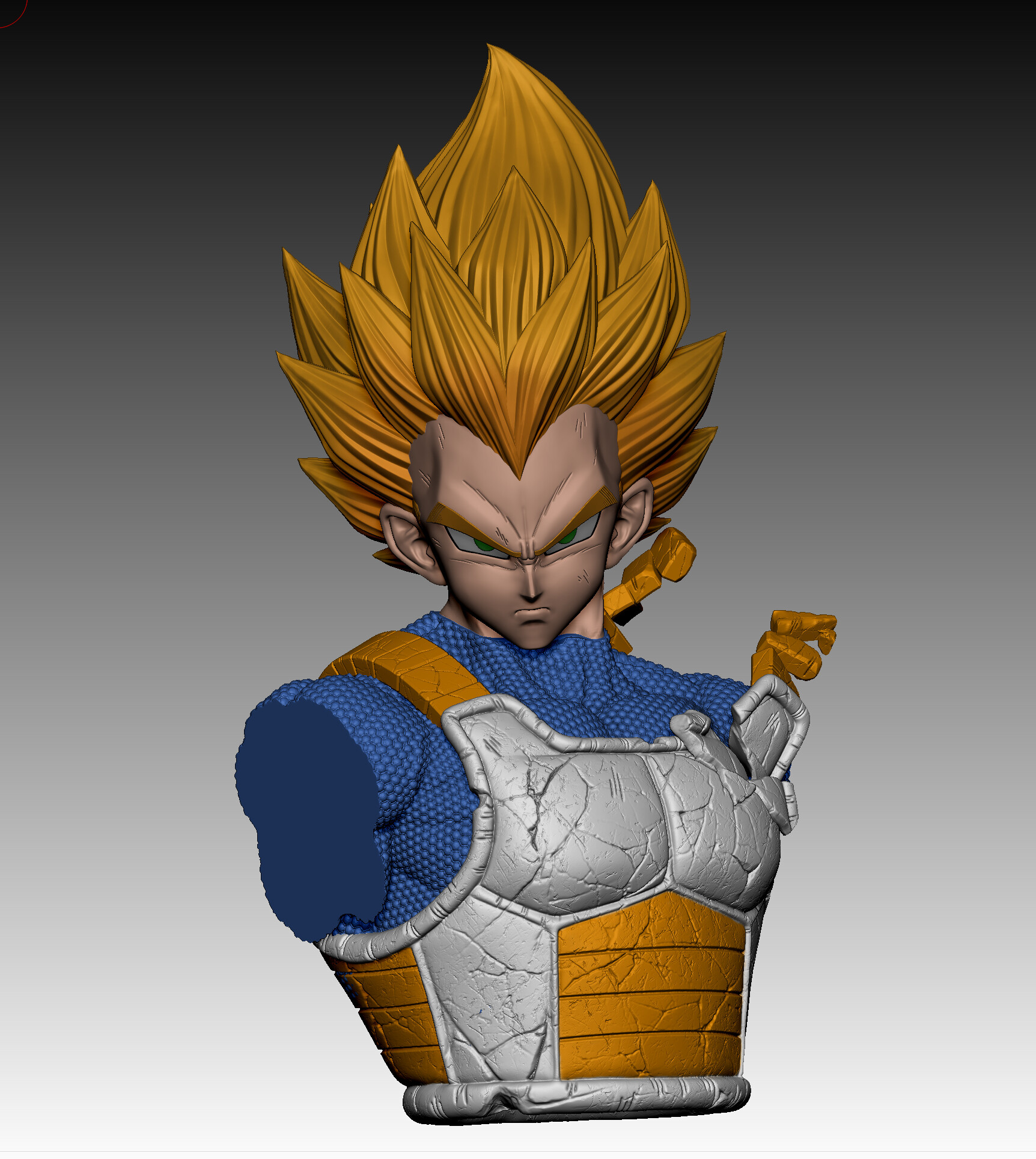 ArtStation - Vegeta bust-Dragonball Z