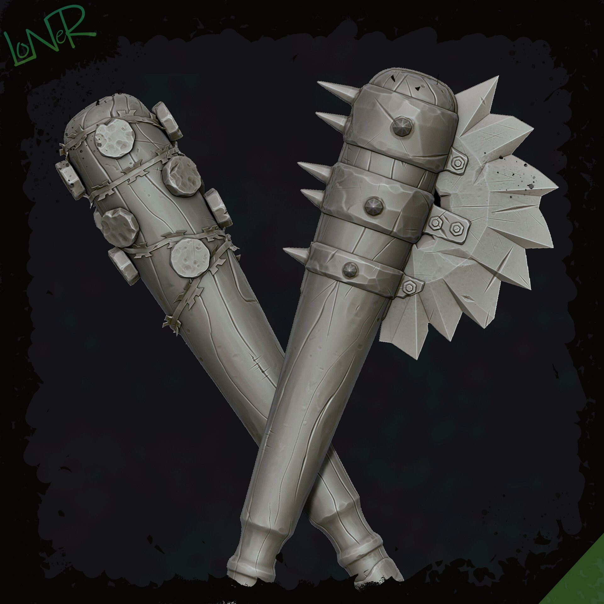 ArtStation - Stylized Baseball Bats | Sculpt Practice