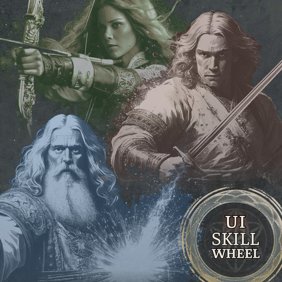 ArtStation - Fantasy RPG, UI Skill Wheel