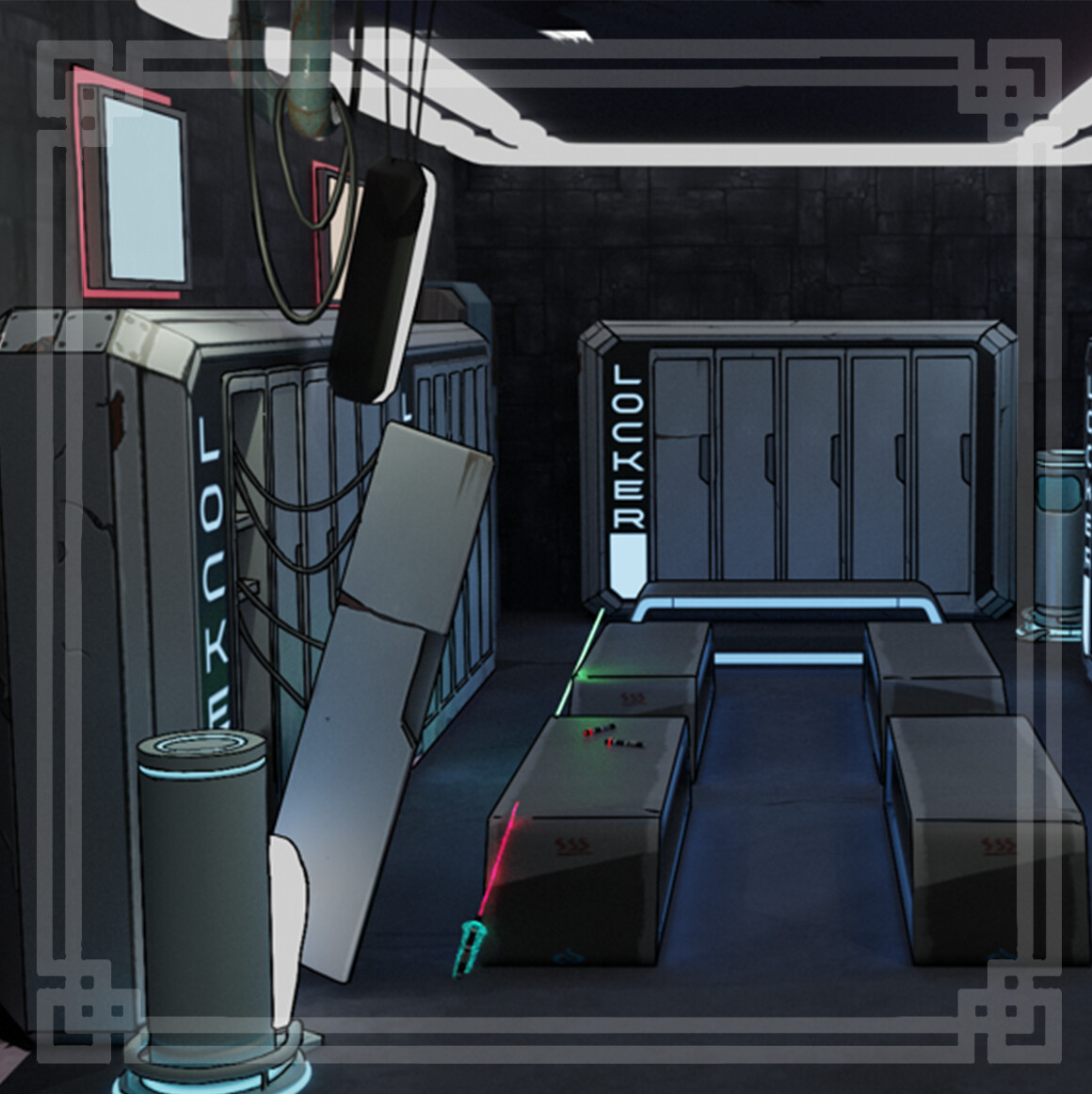 ArtStation - Futuristic locker room