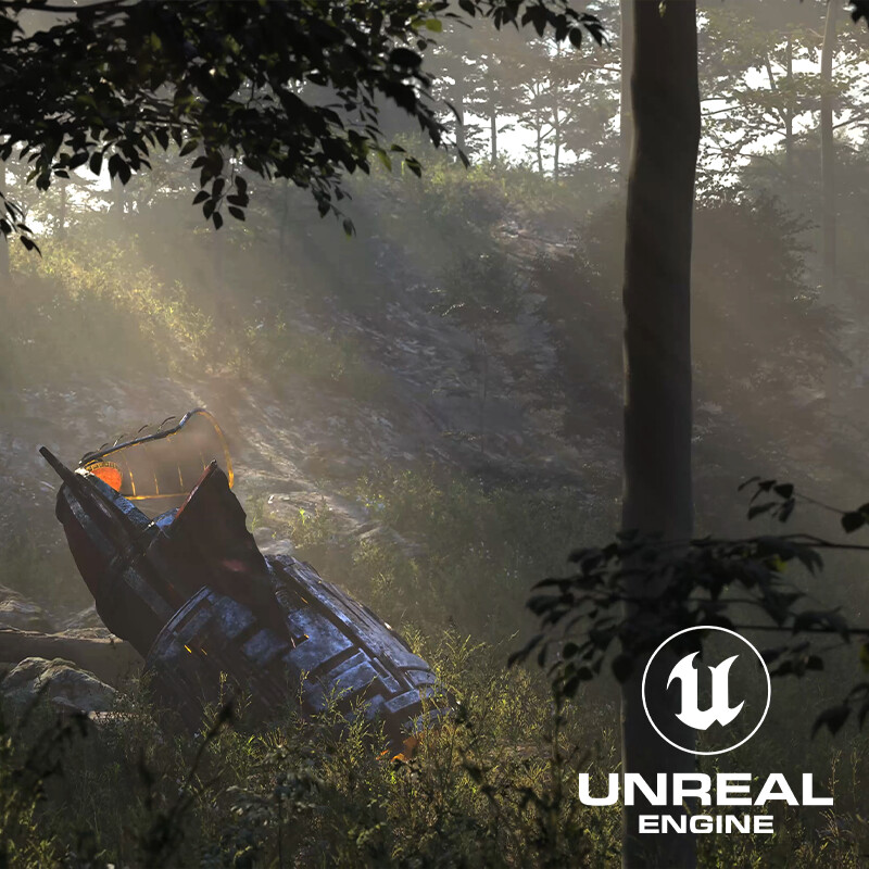 ArtStation - Crashed Escape Pod - Unreal Engine 5.5 - Environment Art