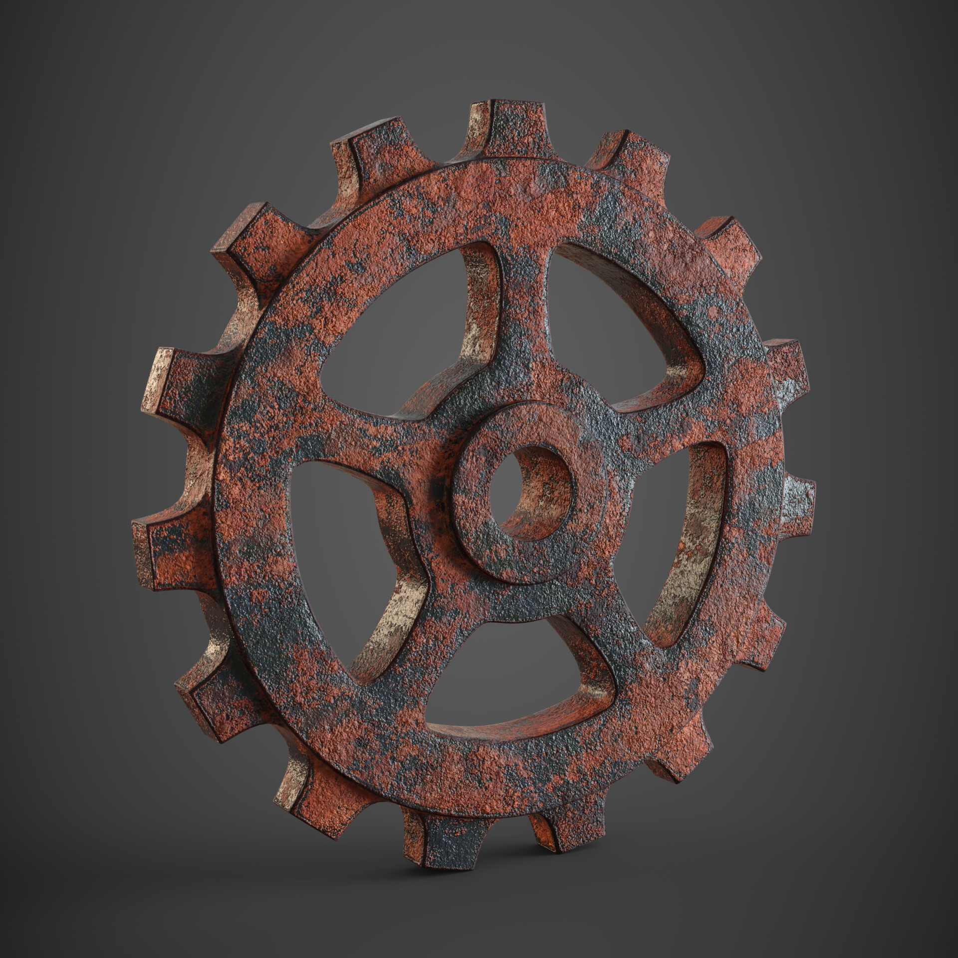 ArtStation - Rusted Steampunk Metal 5-Arm Cog Wheel / Gear