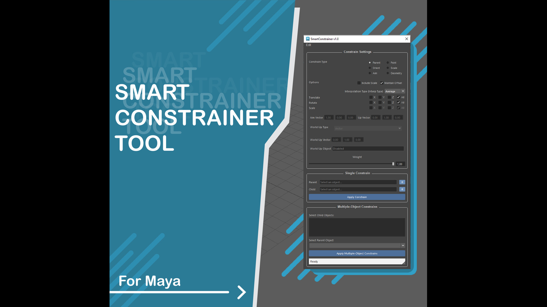 ArtStation - Smart Constrainer Tool for Maya v1.0