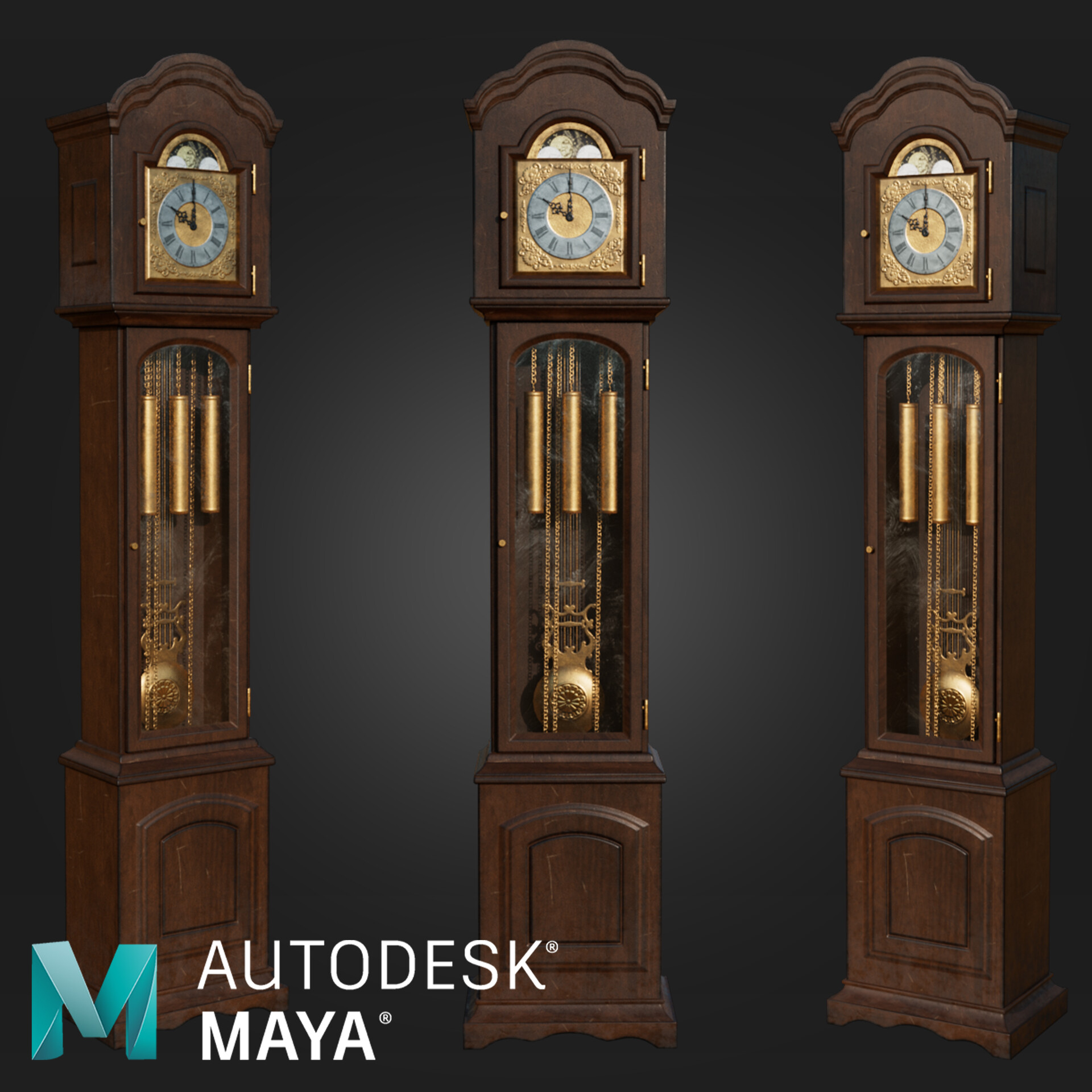 ArtStation - Grandfather Clock