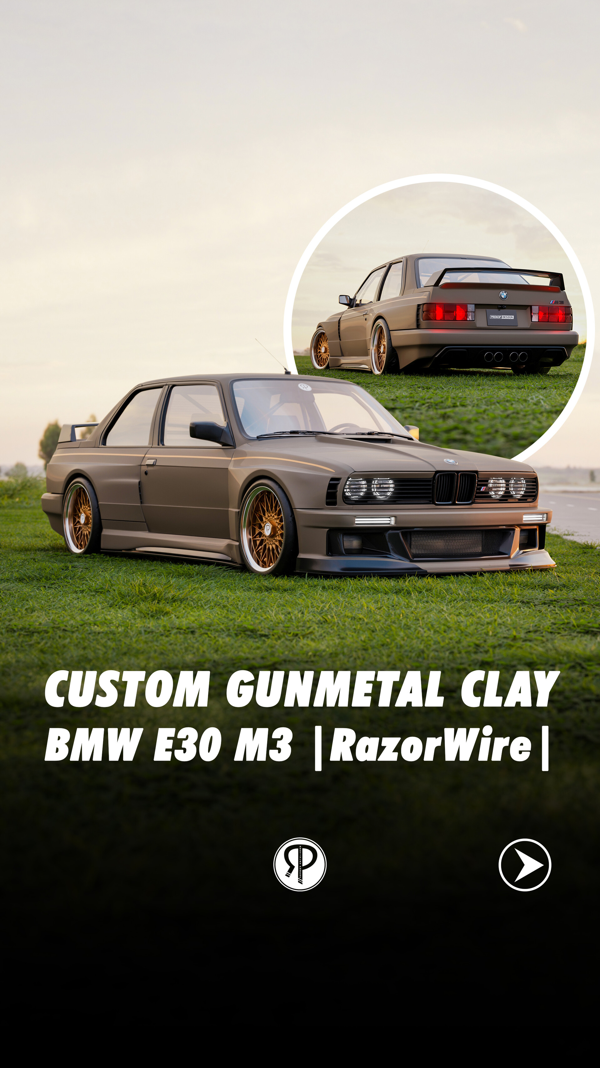 ArtStation - BMW E30 M3 - Stance Widebody | RazorWire