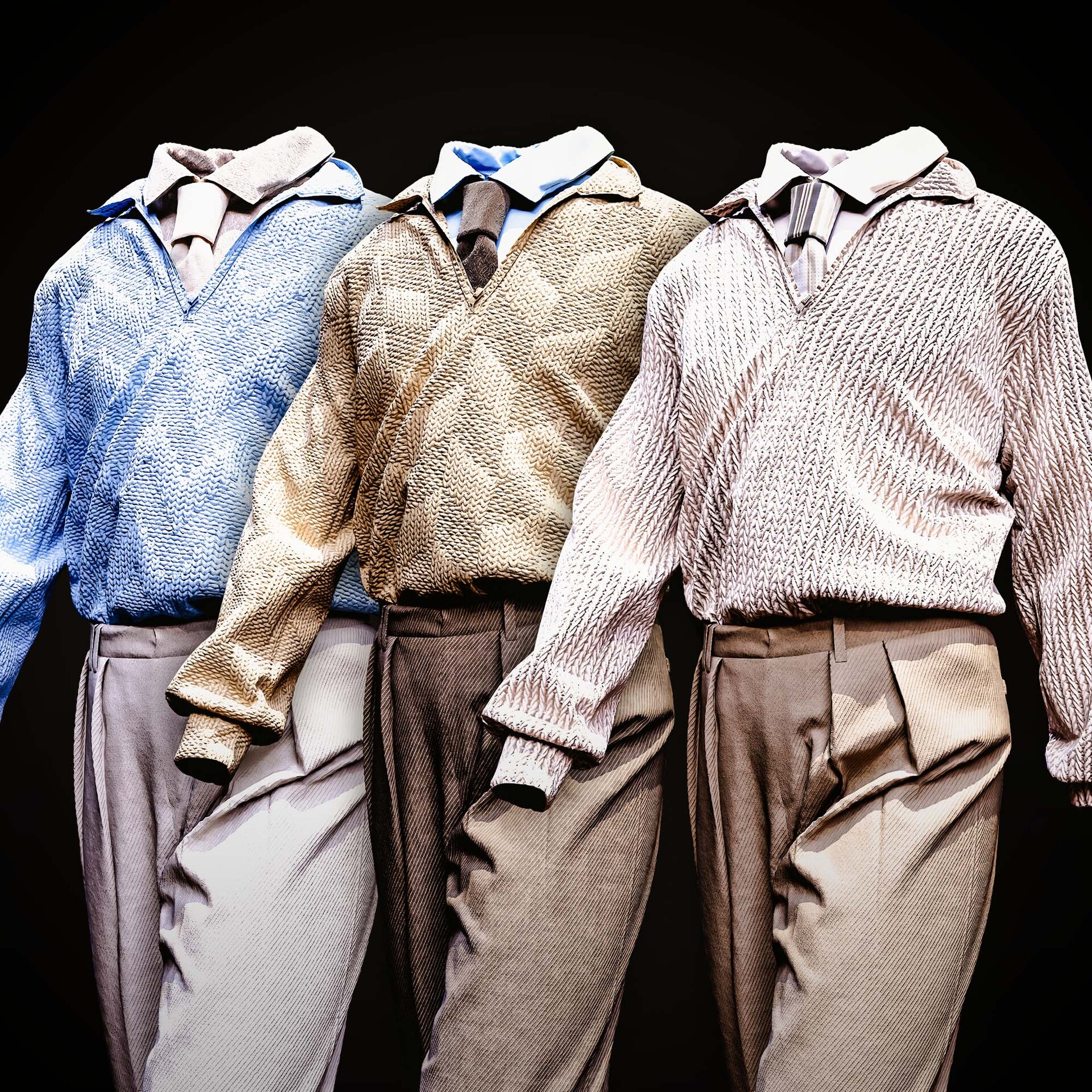 ArtStation - vintage men outfit-simulation