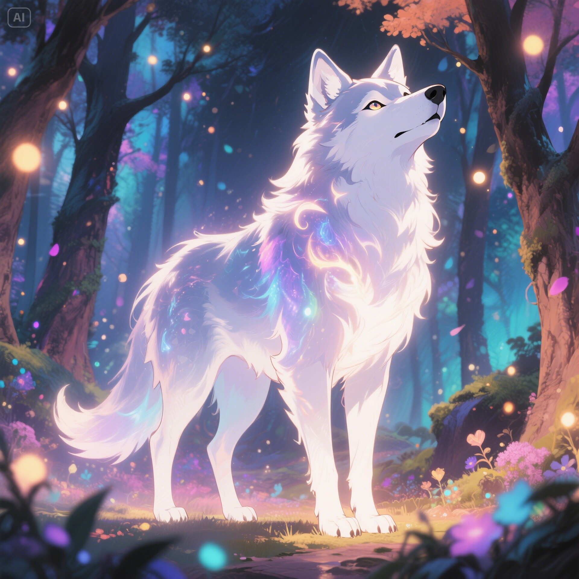 ArtStation - Mystical Forest Guardian – Fantasy Spirit Wolf